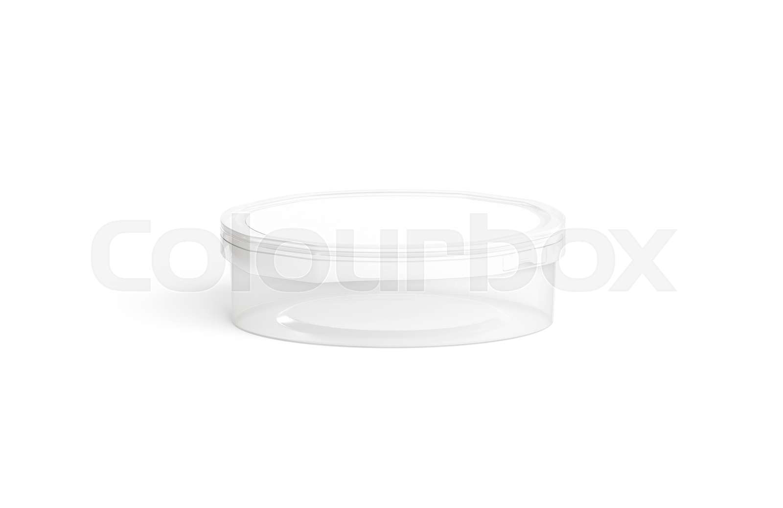 Blank white transparent plastic pail with lid mockup, isolated | Stock ...
