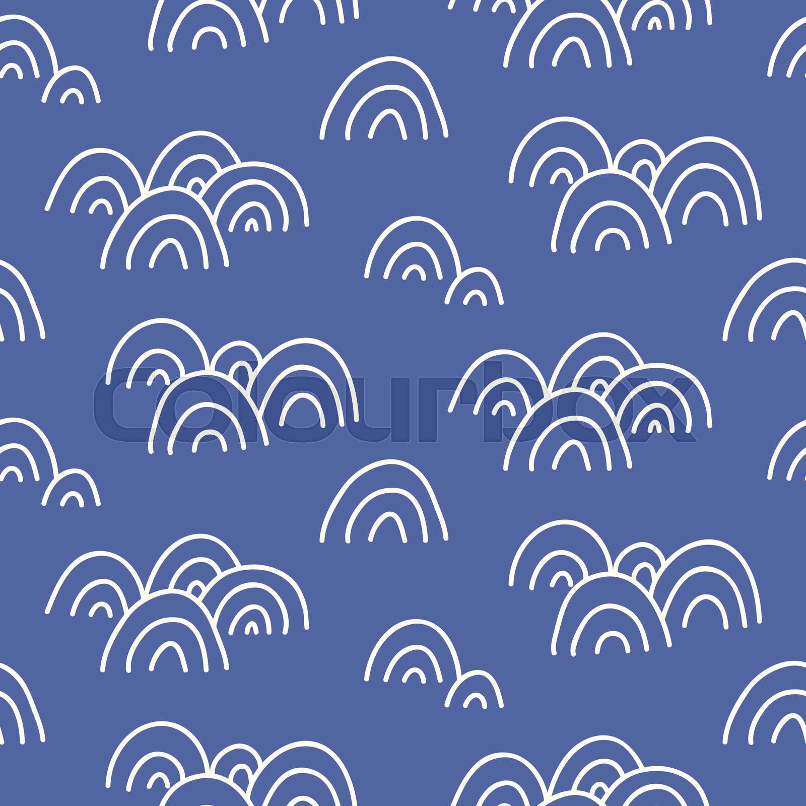 Japanese, Chinese traditional asian blue wave seamless pattern | Stock ...