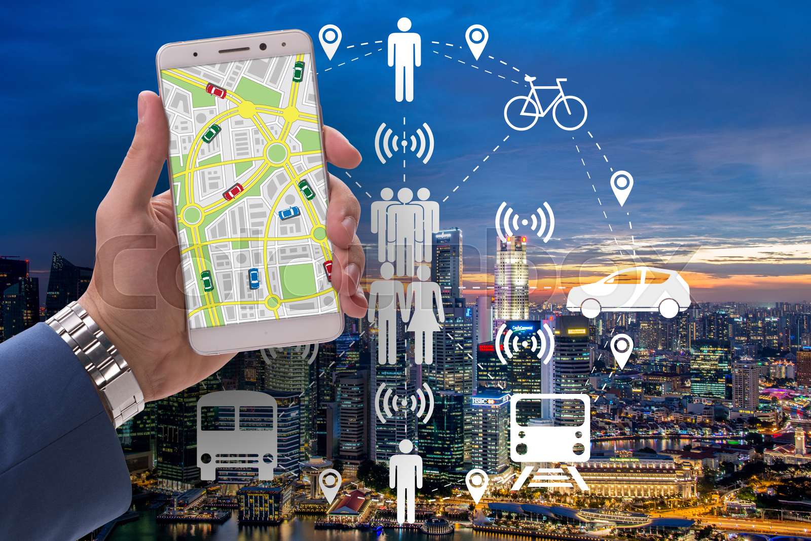 The concept of car ordering online | Stock image | Colourbox