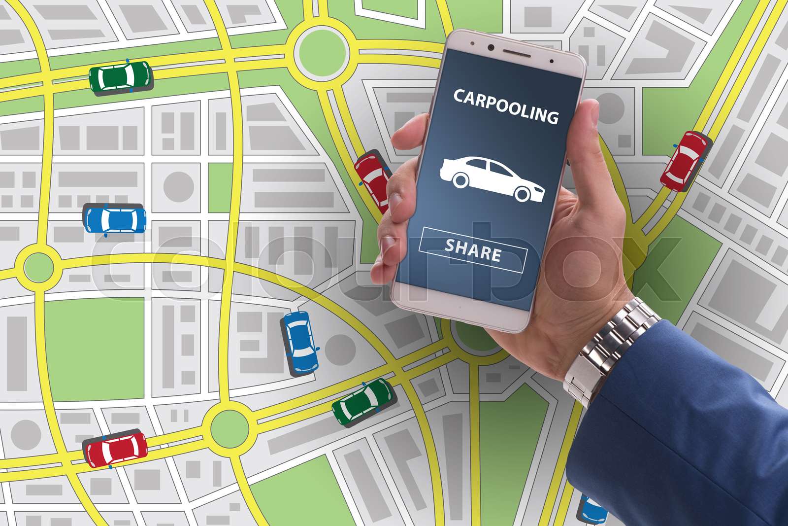 The concept of car ordering online | Stock image | Colourbox