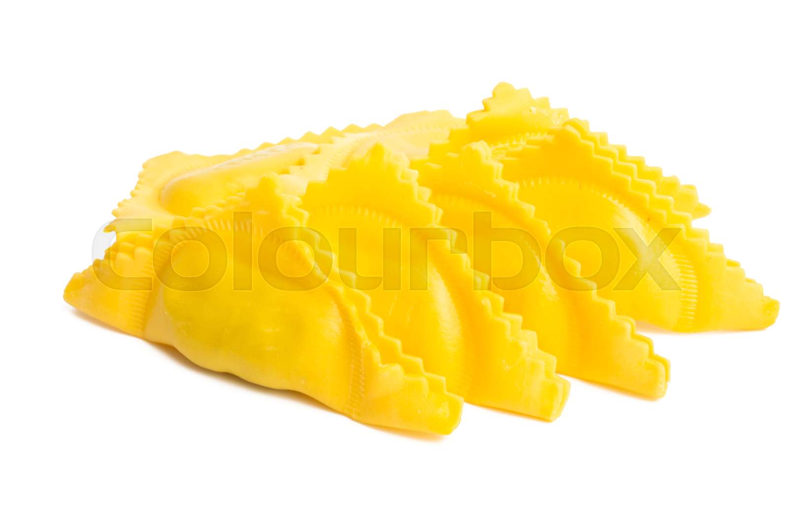 italian triangular ravioli isolated | Stock image | Colourbox