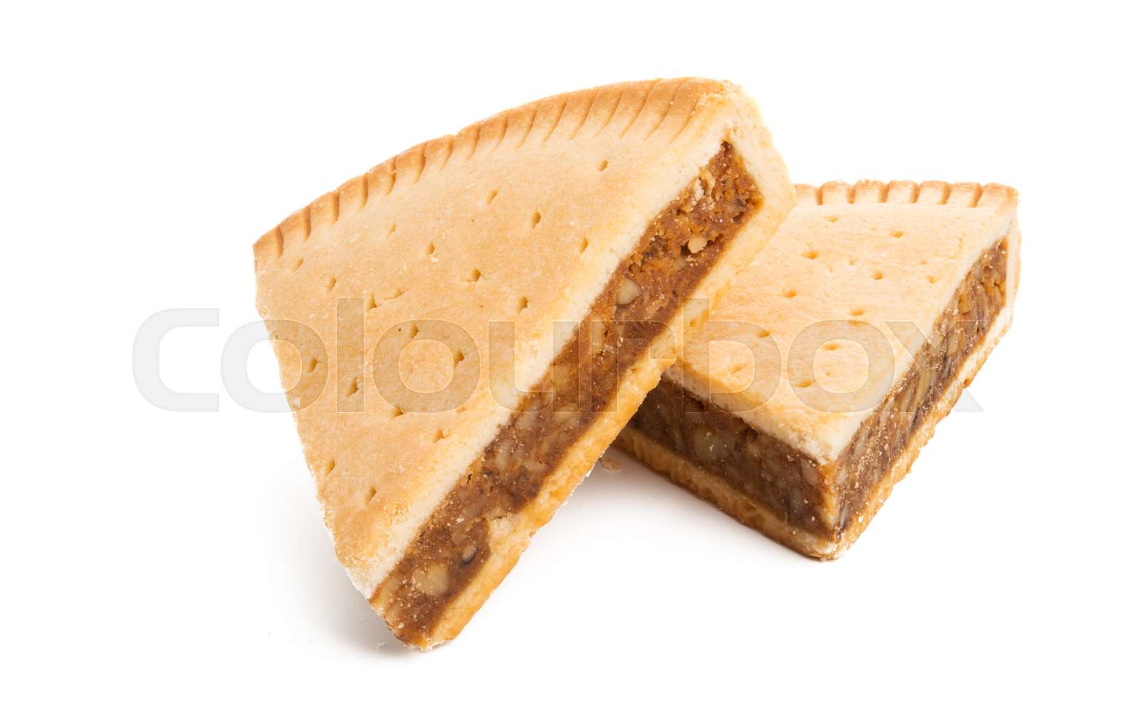 Swiss pastries with nut filling isolated | Stock image | Colourbox