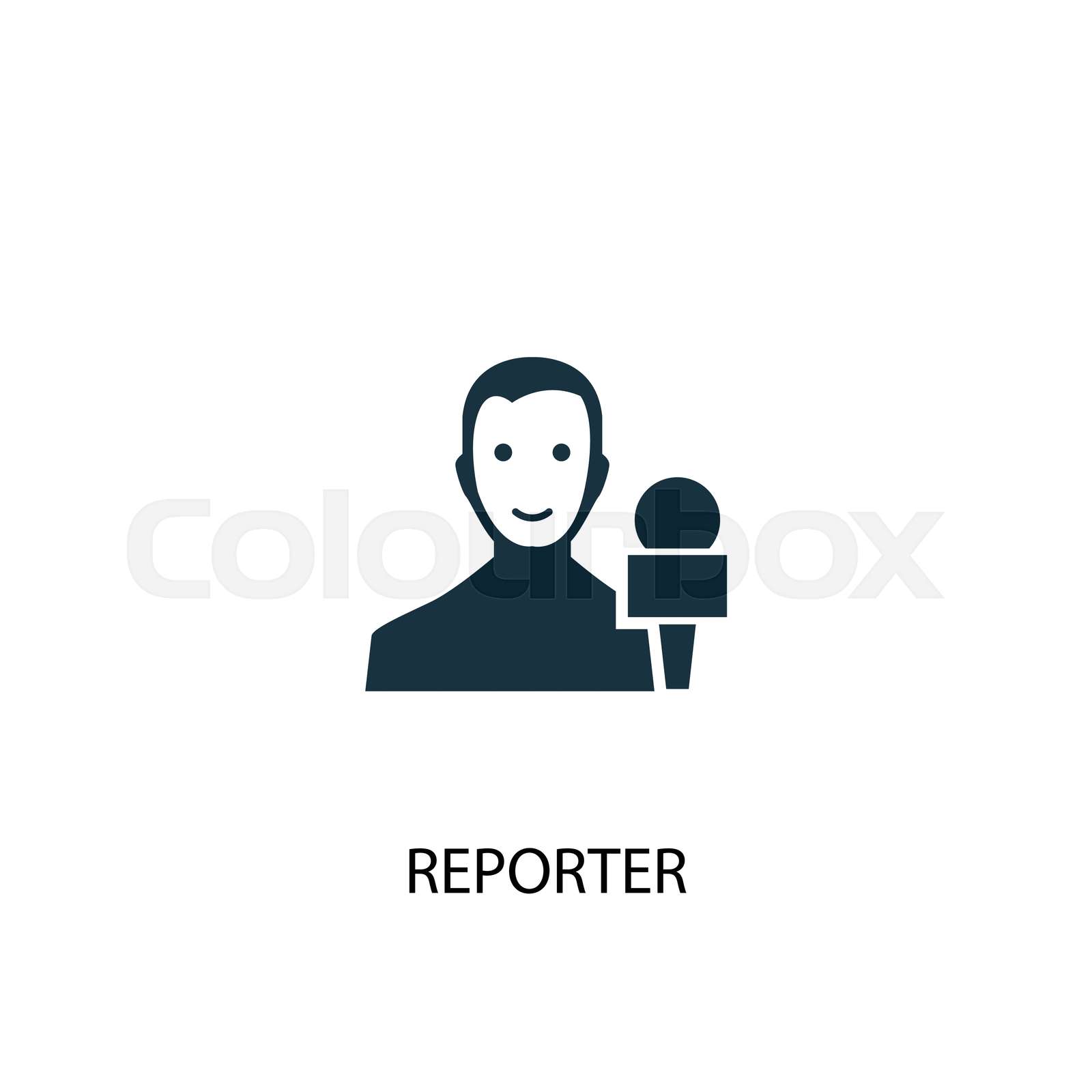 reporter icon. Simple element illustration. reporter concept symbol ...
