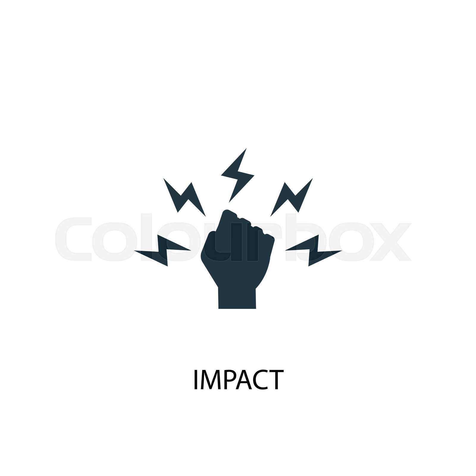 impact icon. Simple element illustration. impact concept symbol design ...
