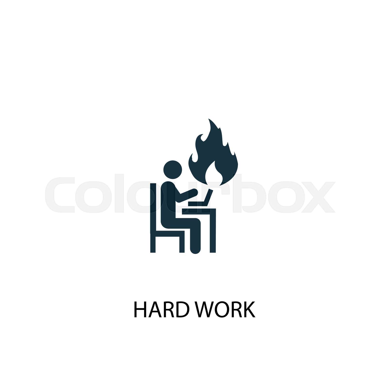 hard work icon. Simple element illustration. hard work concept symbol ...