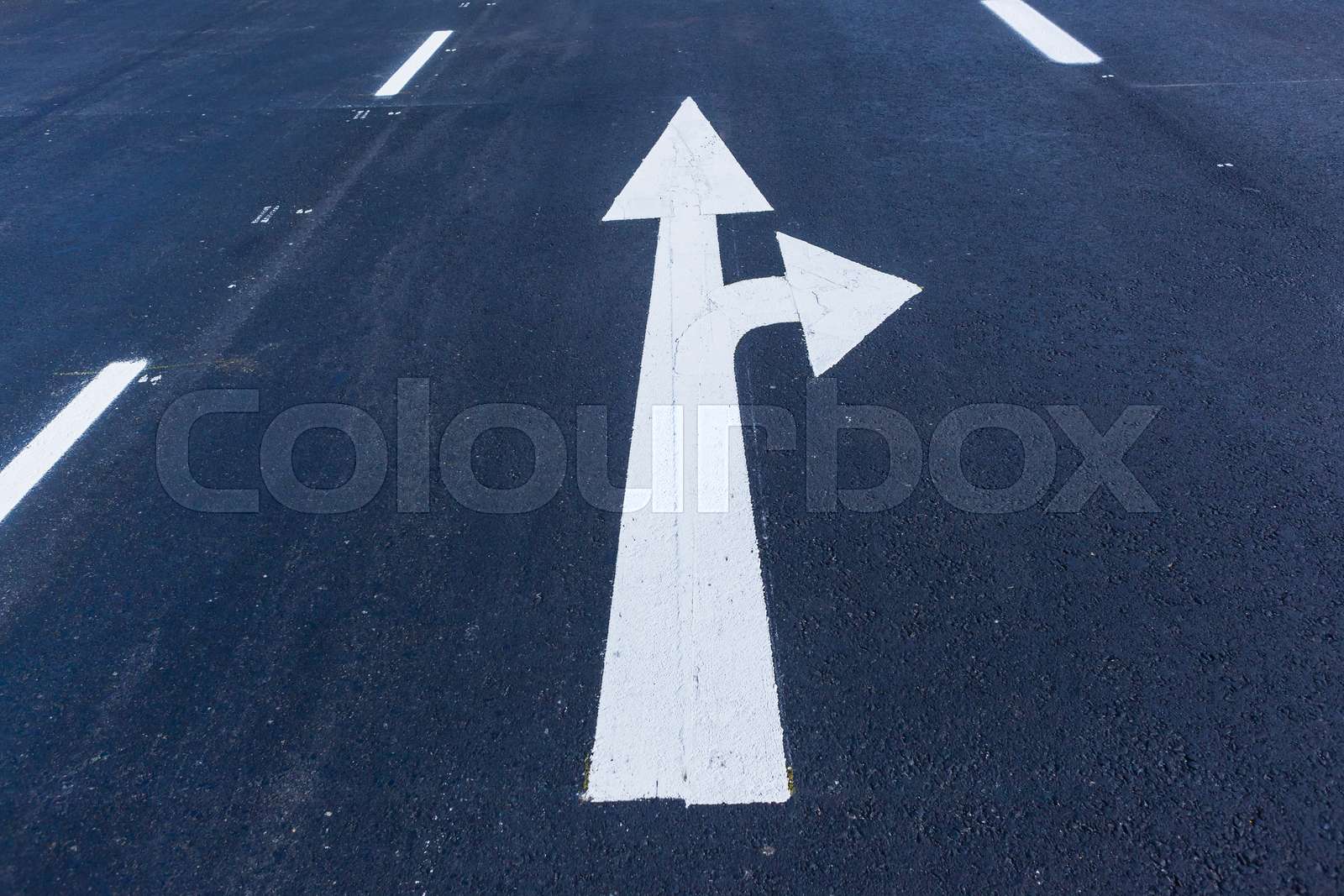 Road Markings White Arrow Sign | Stock image | Colourbox