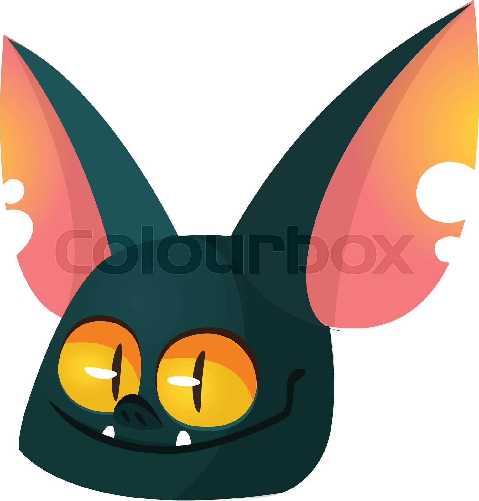 Cartoon bat head icon | Stock vector | Colourbox