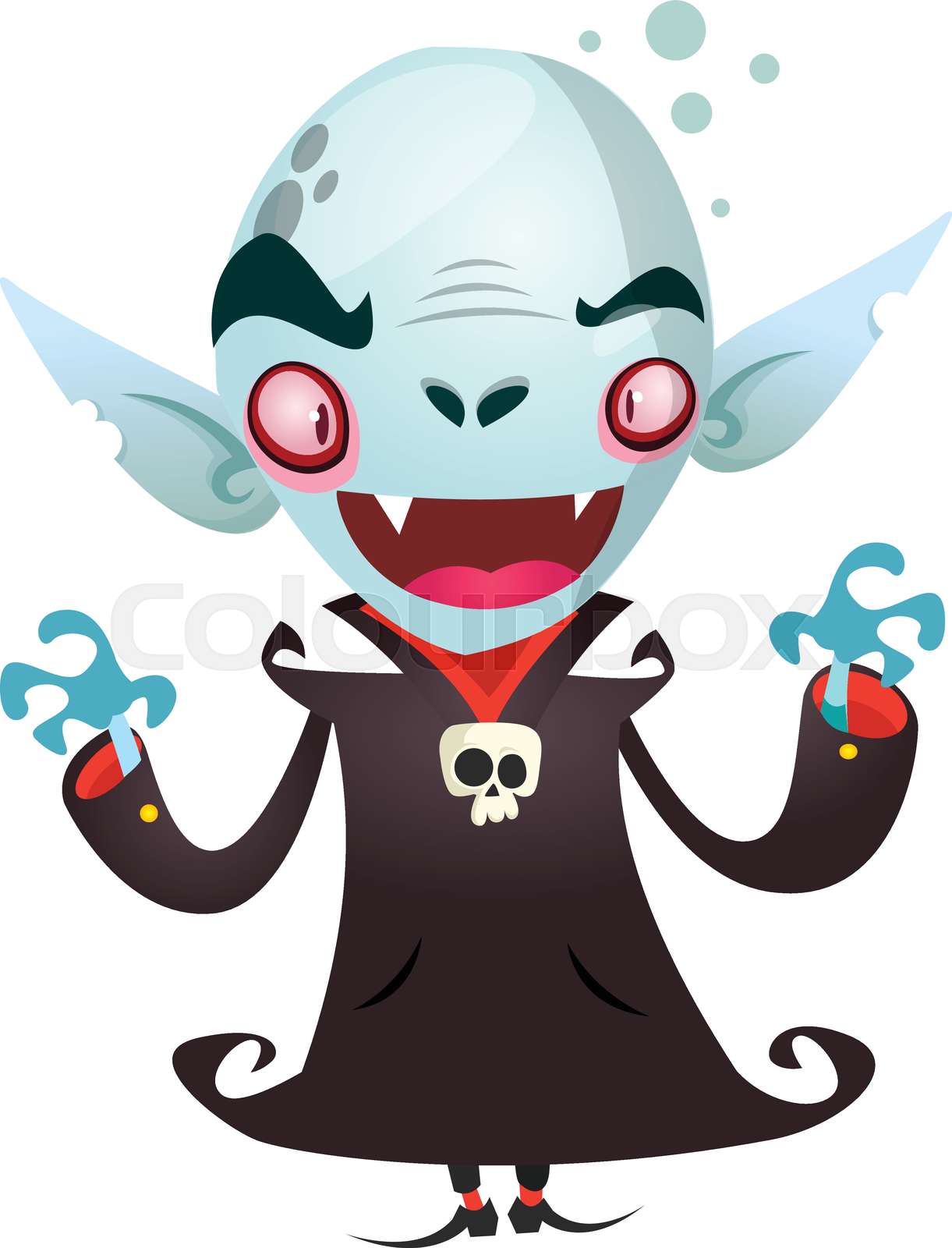 Cute cartoon vampire. Halloween vampire character isolated | Stock ...