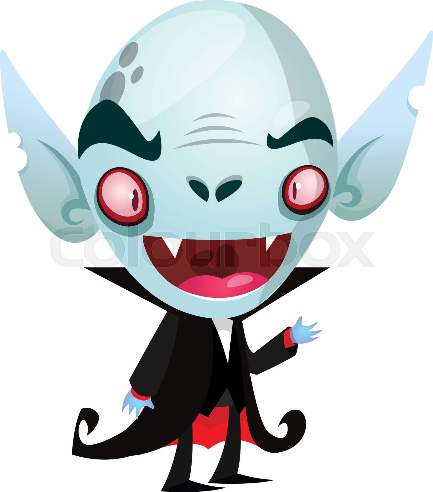 Cute cartoon vampire smiling. Vector illustration | Stock vector ...