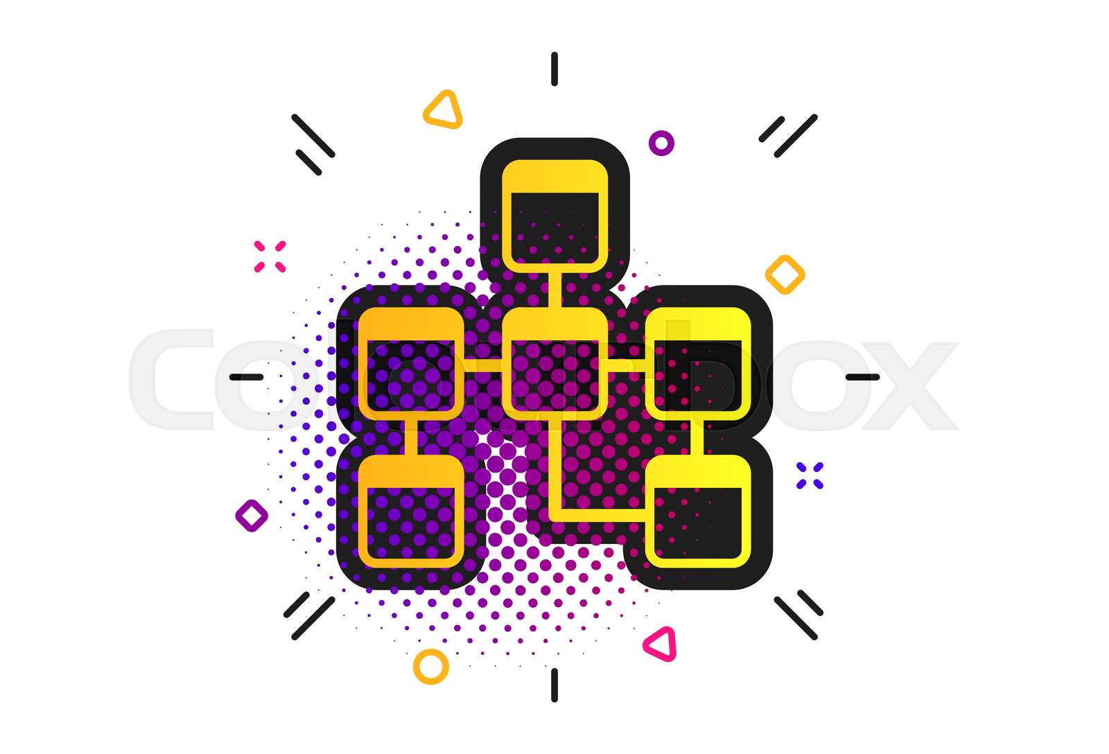 Database Sign Icon Relational Database Schema Vector Stock Vector Colourbox