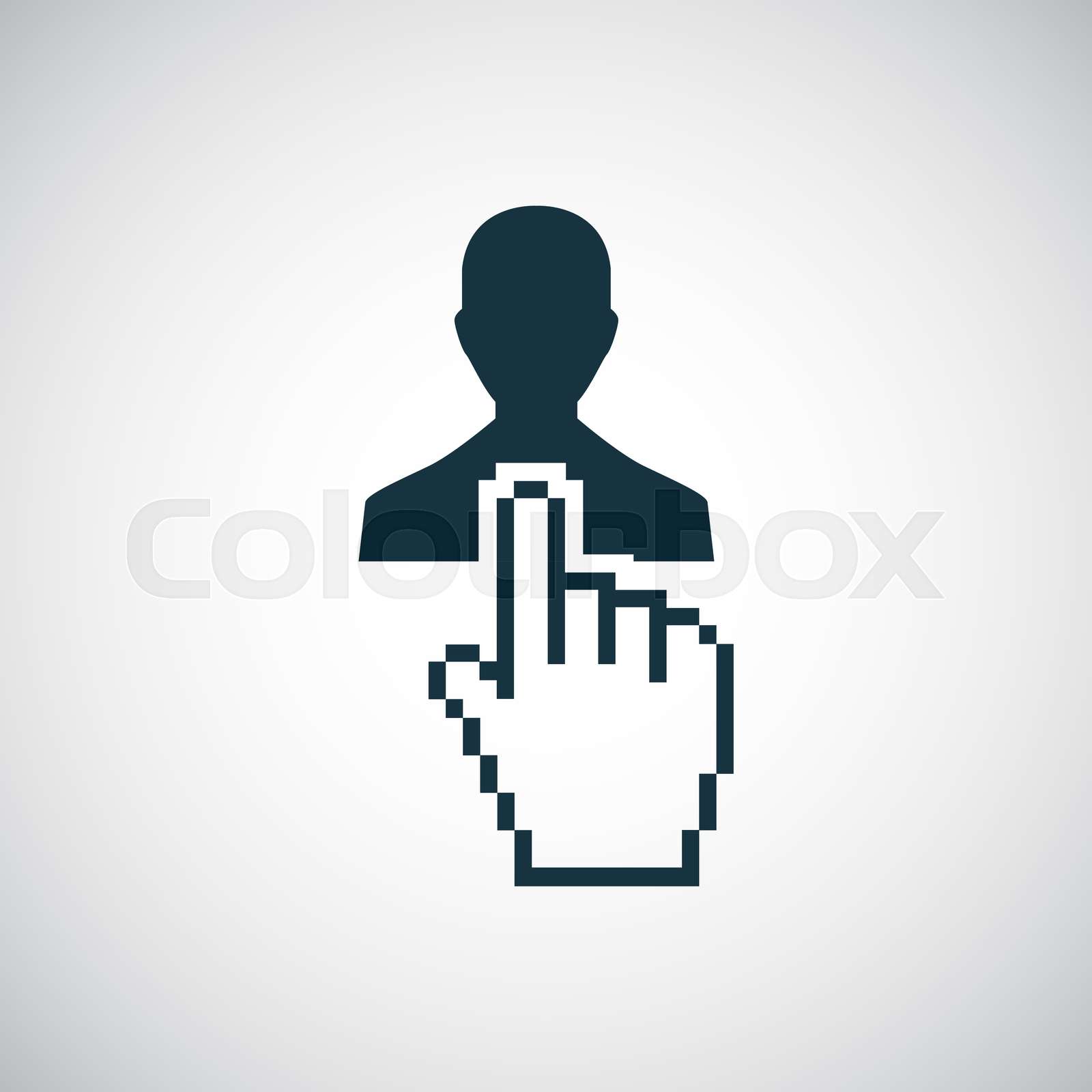 hand select man icon trendy simple symbol concept template | Stock ...