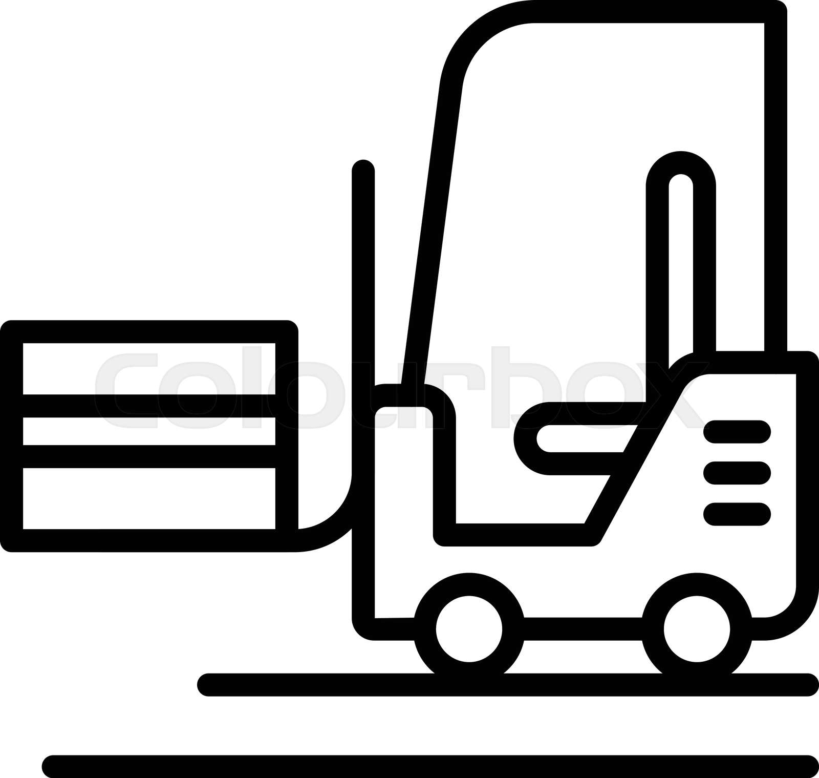 gabelstapler, lastwagen, icon | Stock-Vektor | Colourbox