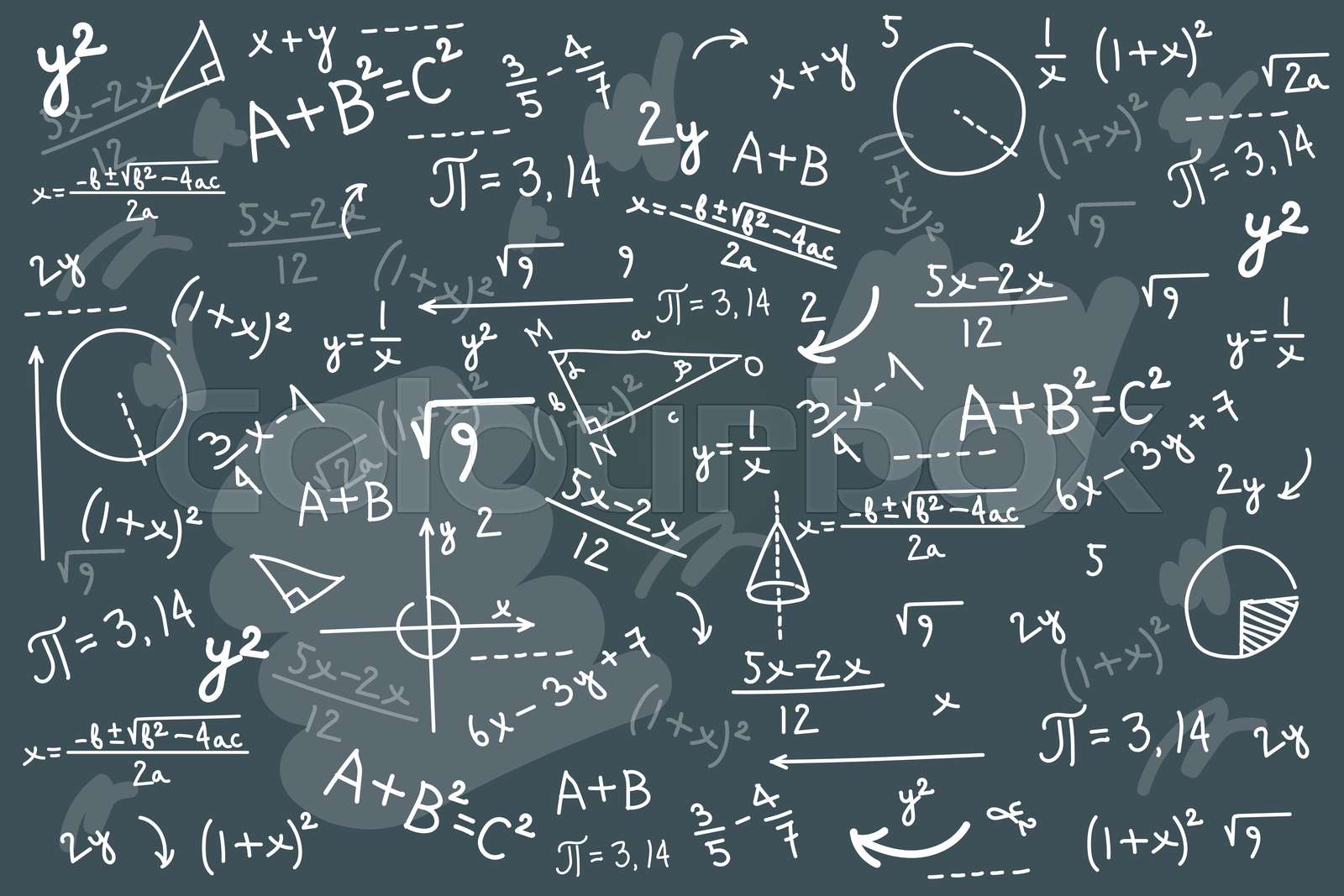 formel, mathematik, algebra | Stock-Vektor | Colourbox