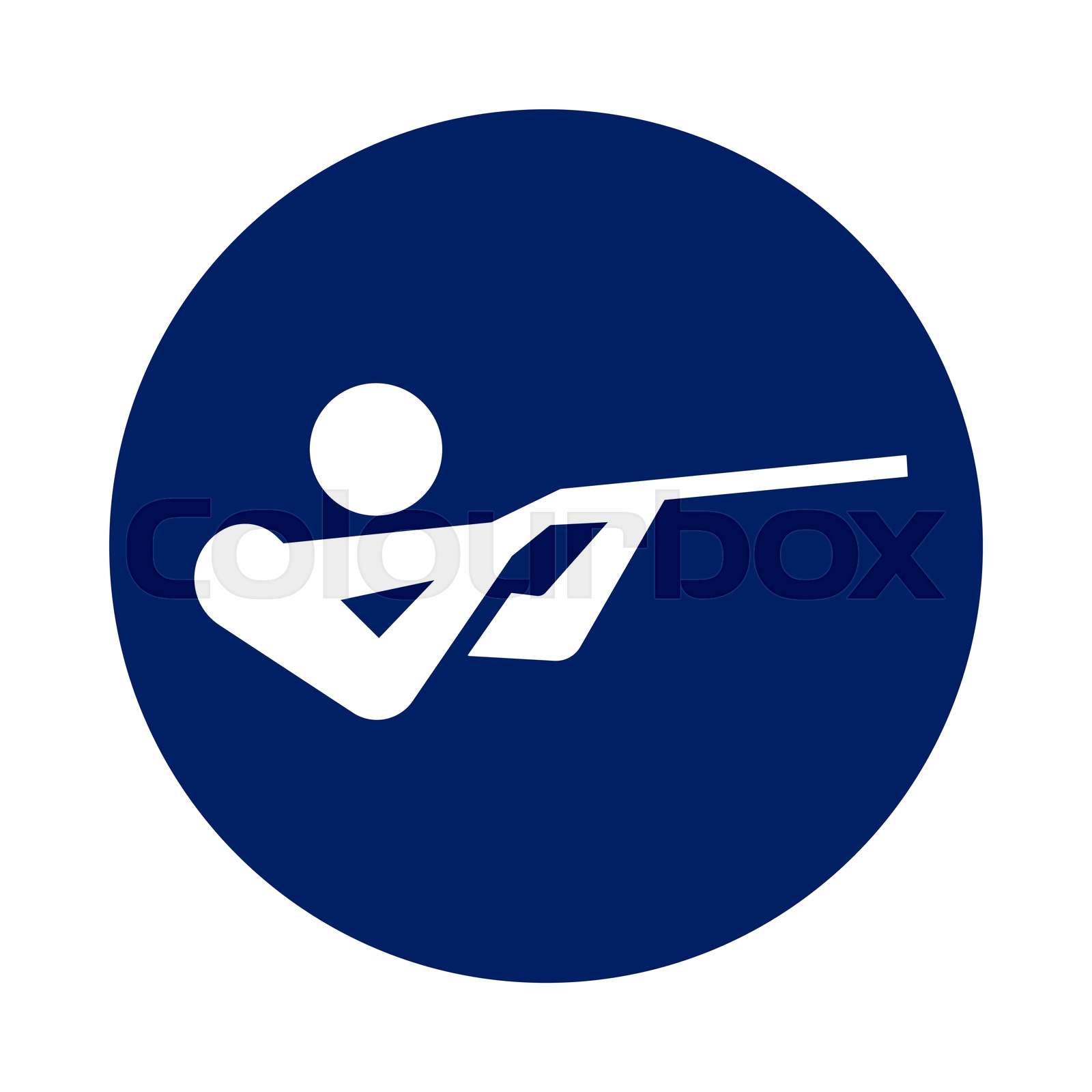 Round Shooting pictogram, new sport icon in blue circle. | Stock vector ...