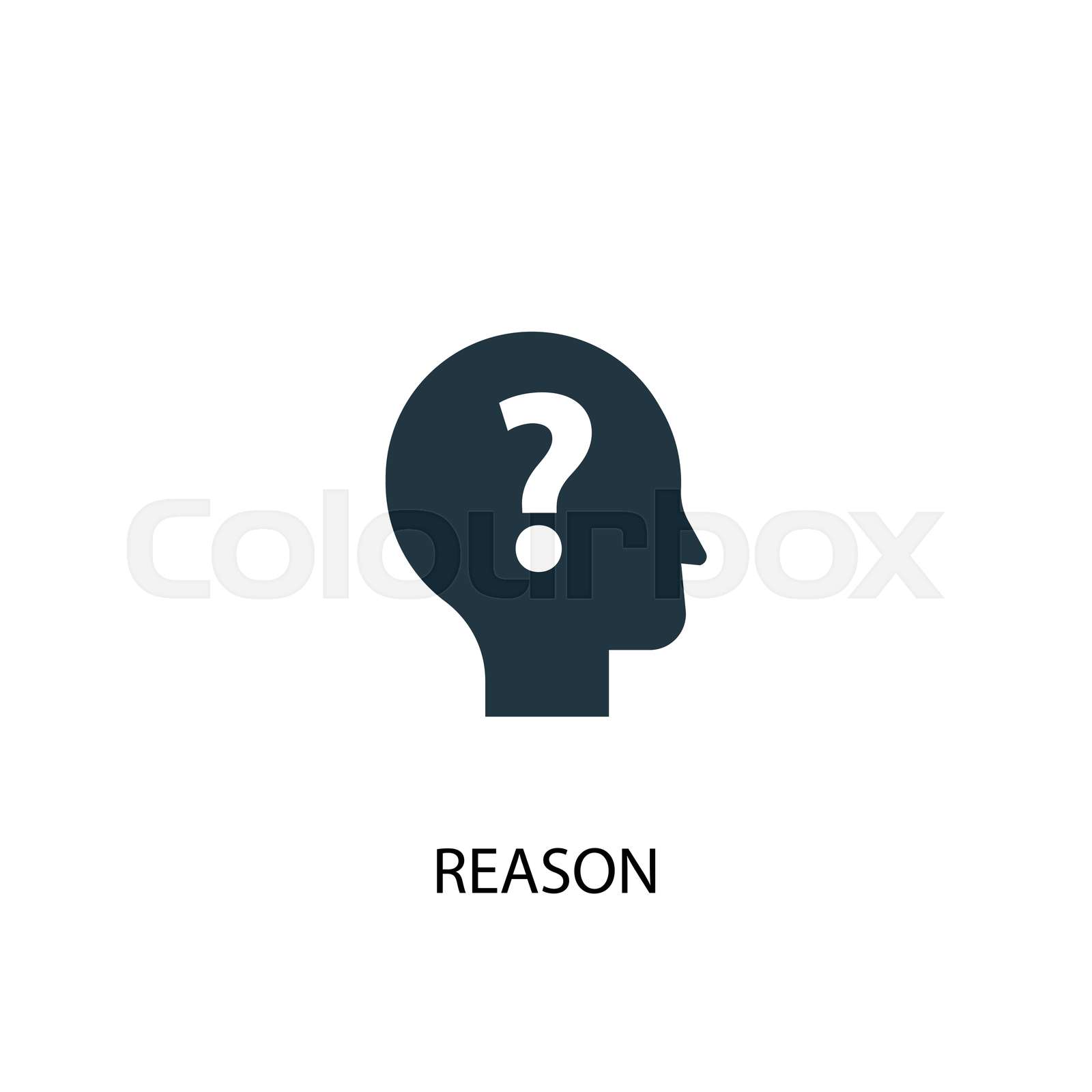 reason icon. Simple element illustration. reason concept symbol design ...
