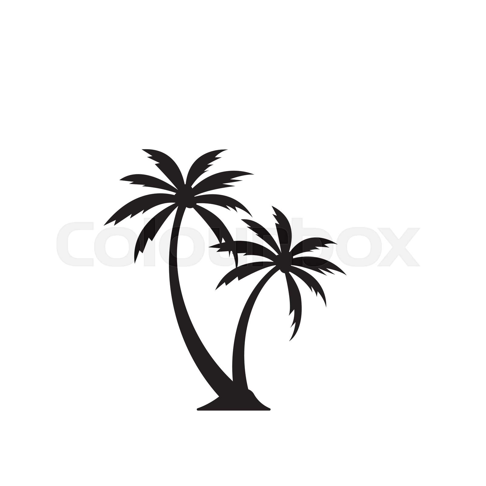 Palm tree graphic design template vector isolated | Stock vector ...