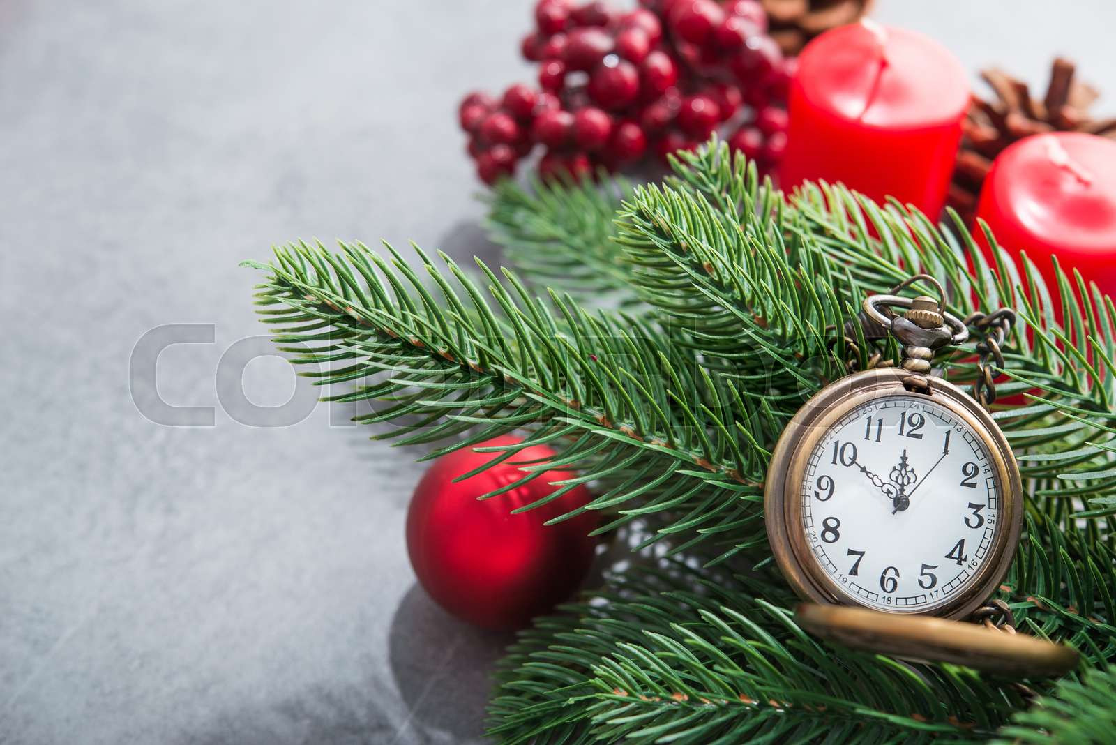 The Golden Clock Whose Arrow Are About Twelve O clock New Year