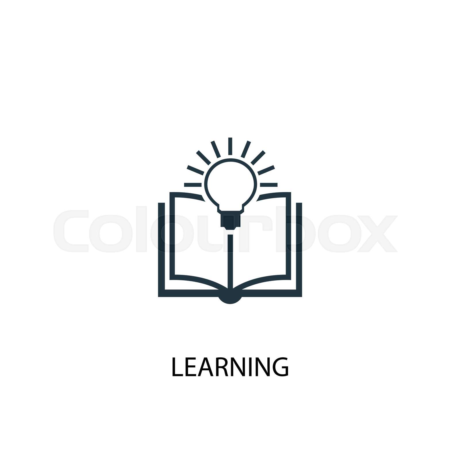 learning icon. Simple element illustration. learning concept symbol ...