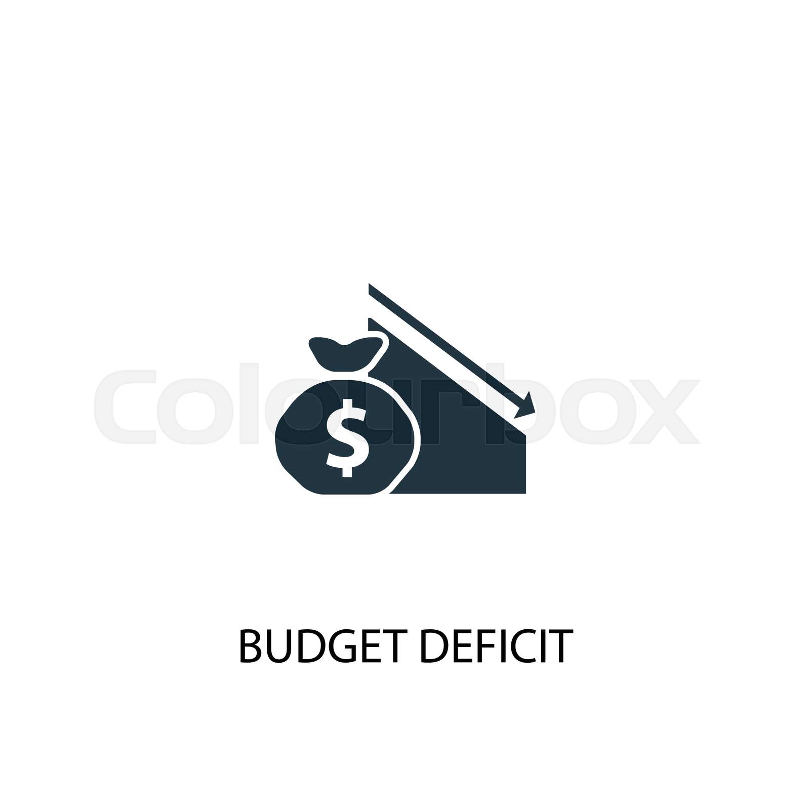 budget deficit icon. Simple element illustration. budget deficit ... budget deficit icon. Simple element illustration. budget deficit ...