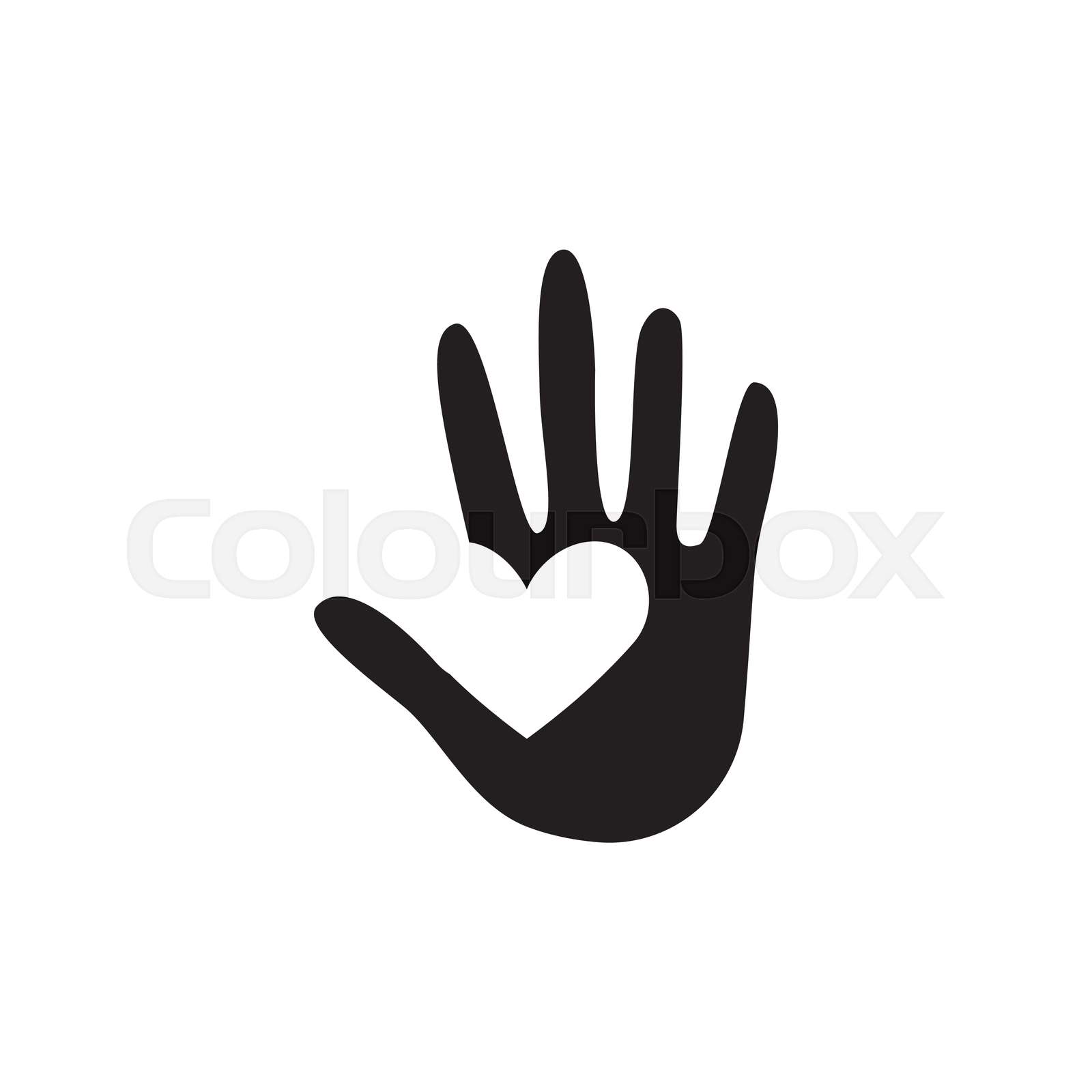 Palm hand graphic design template vector isolated | Stock vector ...