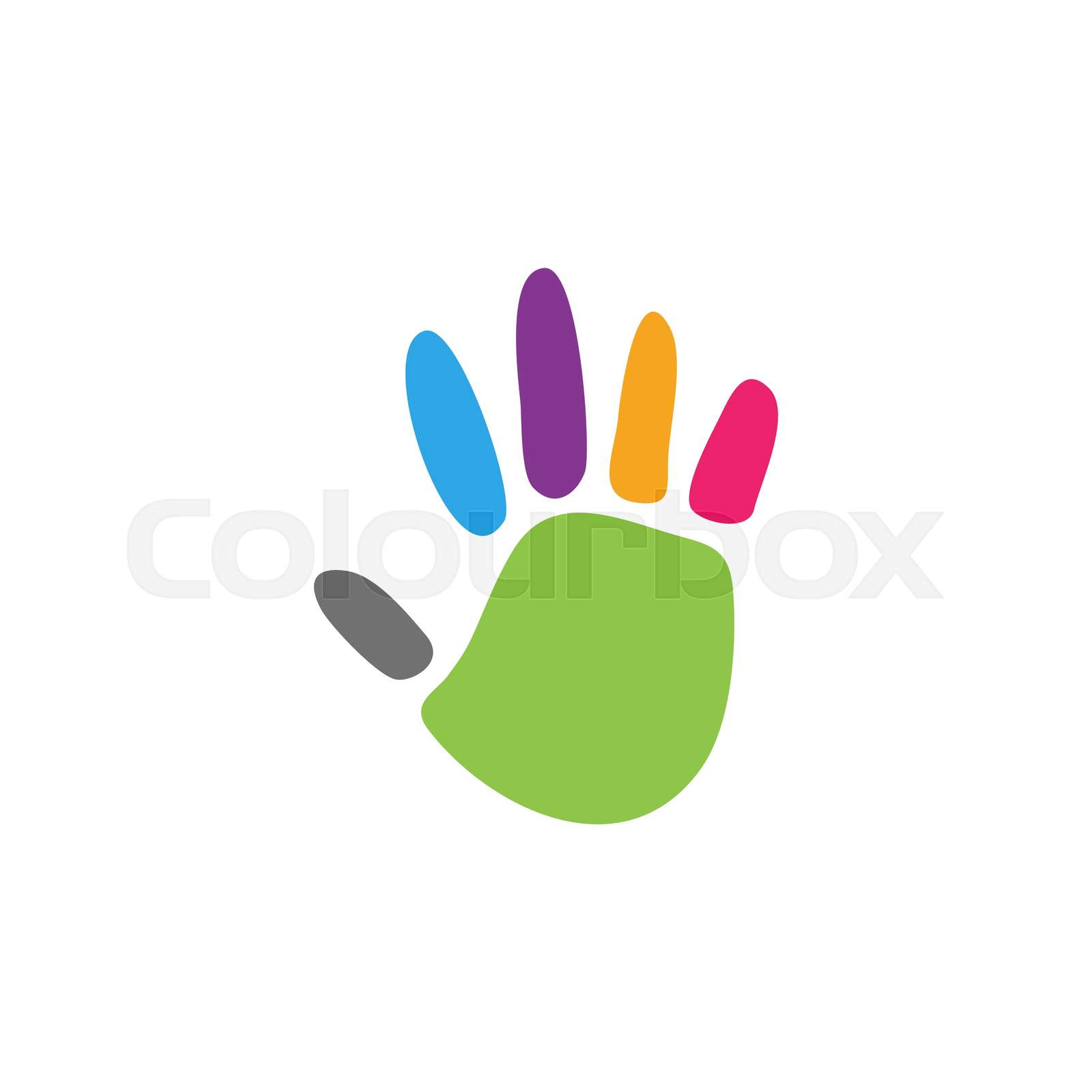 Colorful palm hand graphic design template vector | Stock vector ...