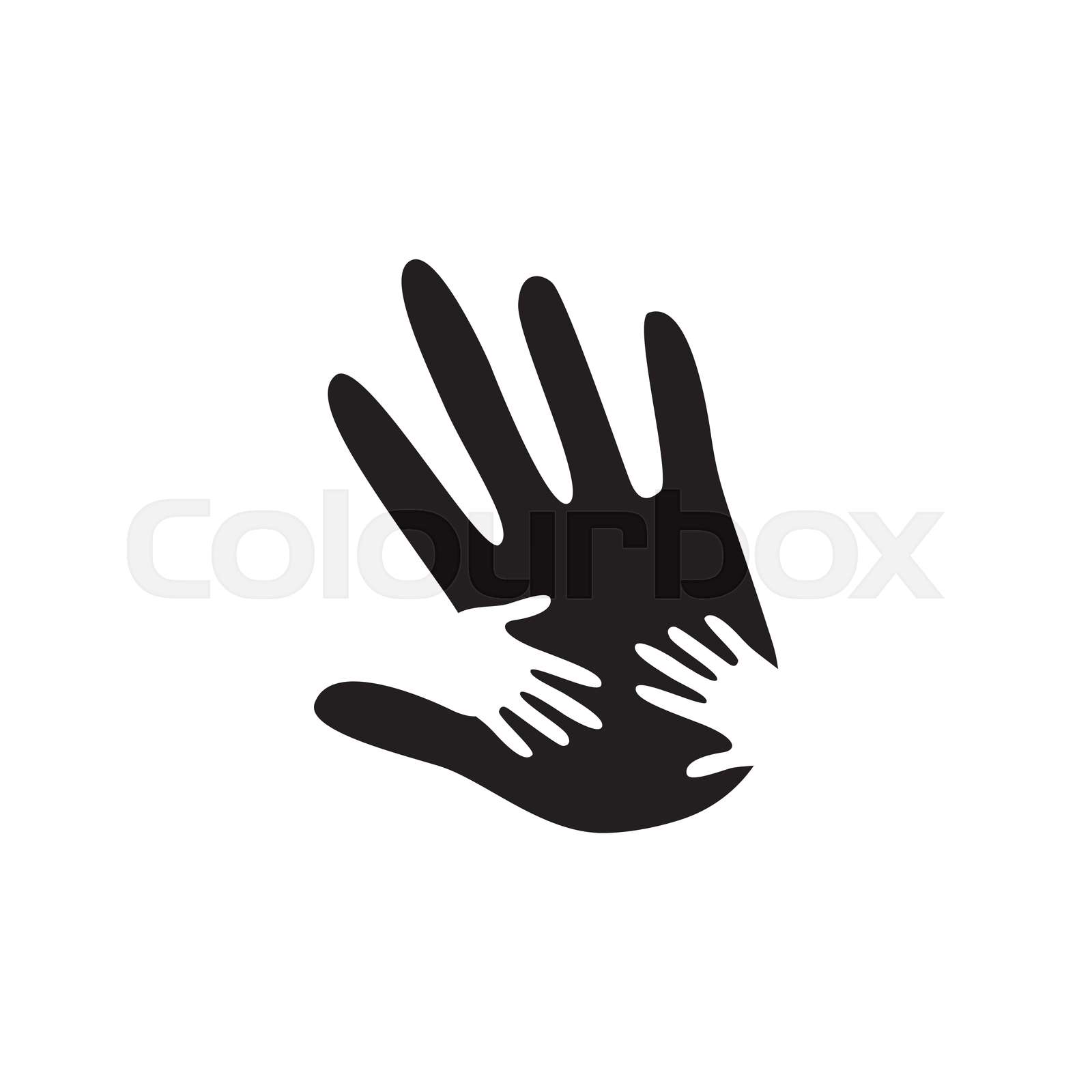 Palm hand graphic design template vector isolated | Stock vector ...