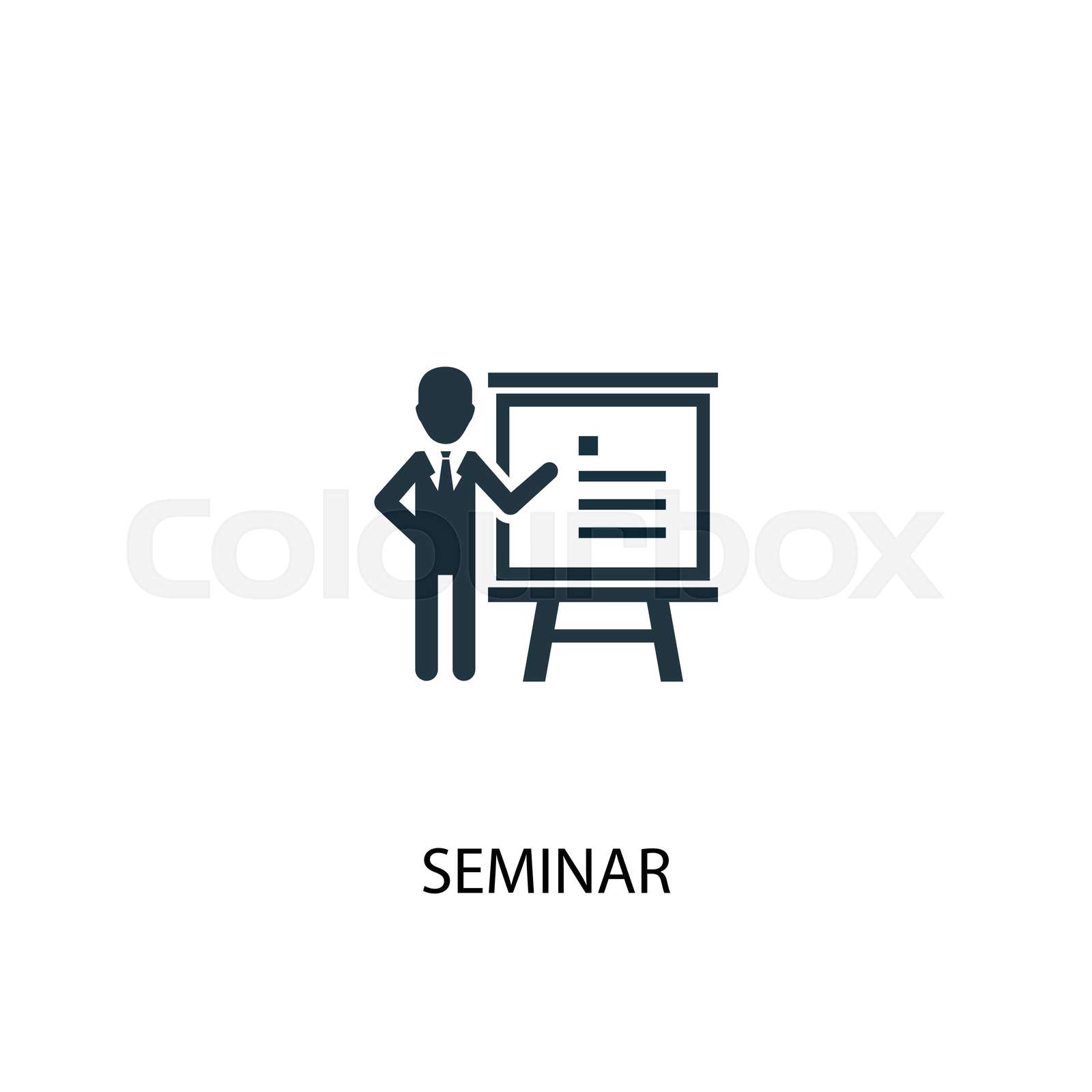 seminar icon. Simple element illustration. seminar concept symbol ...