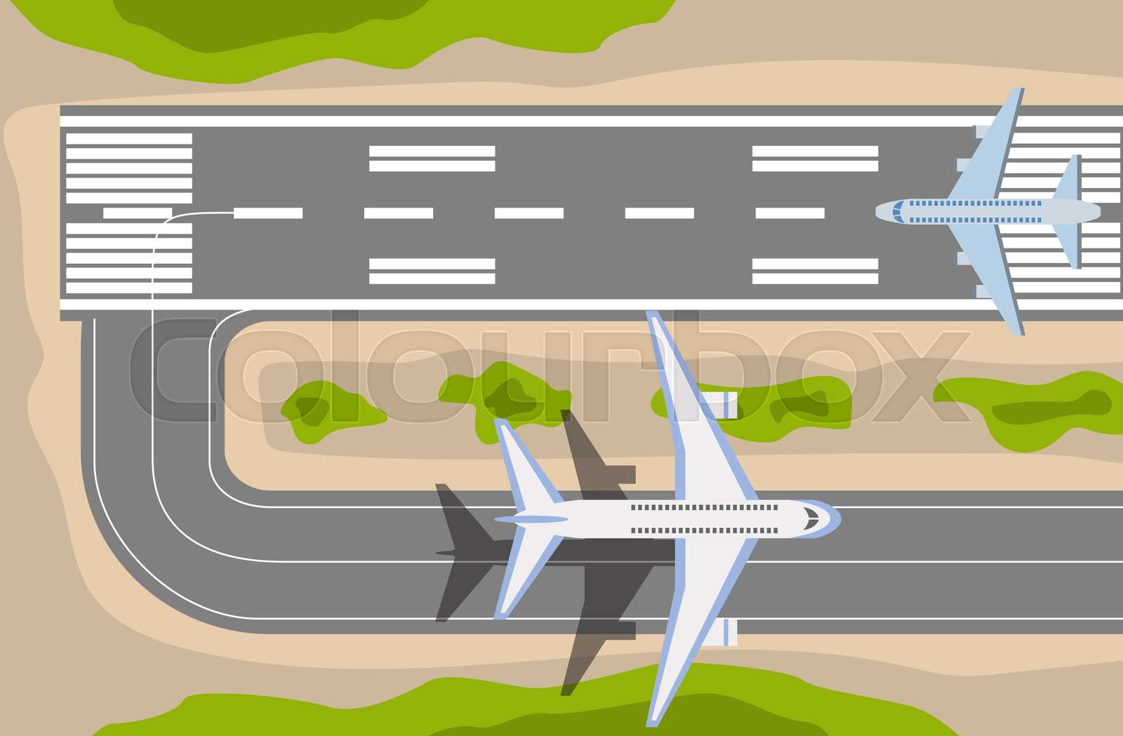 Airport Runway Top View