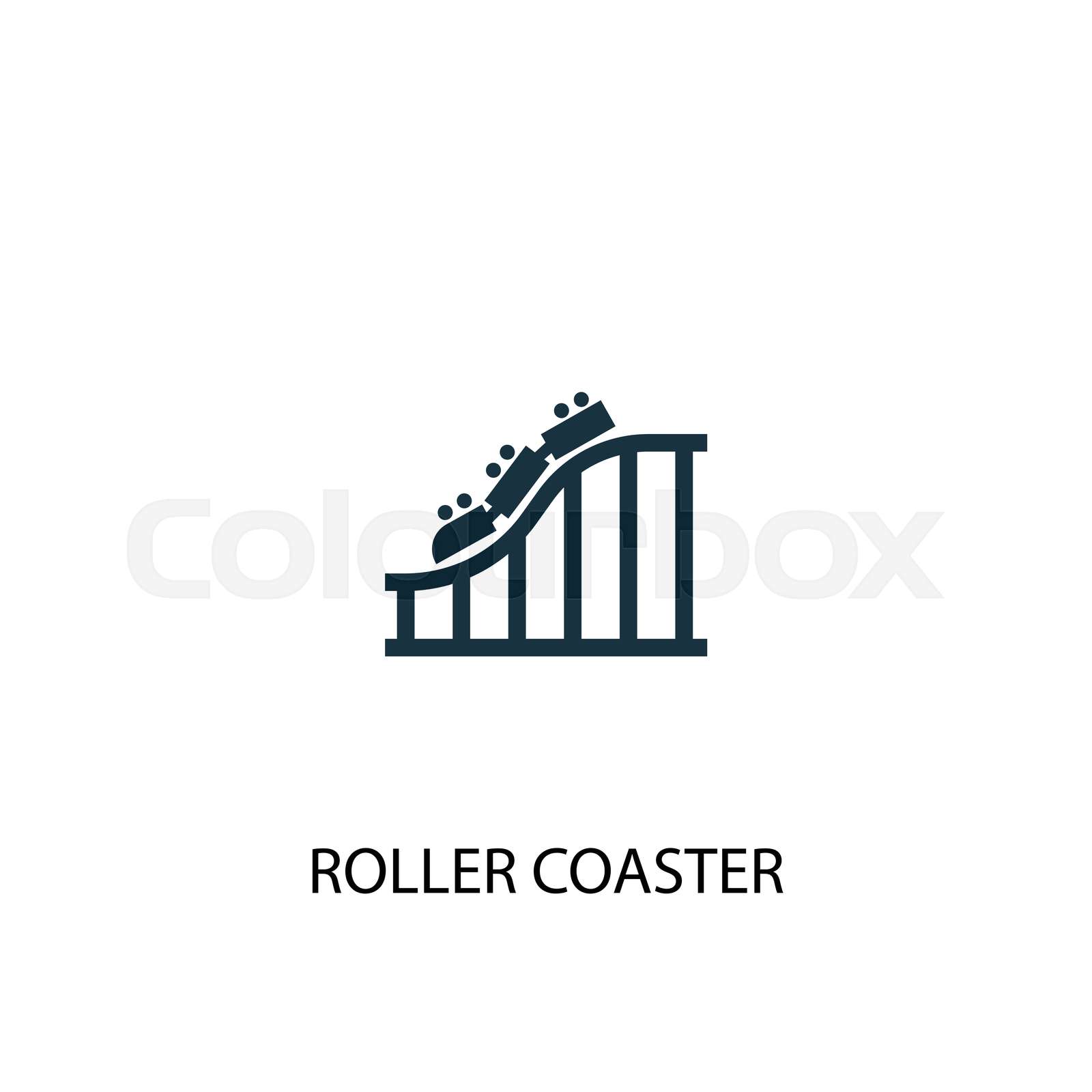 Roller coaster icon. Simple element illustration. Roller coaster ...