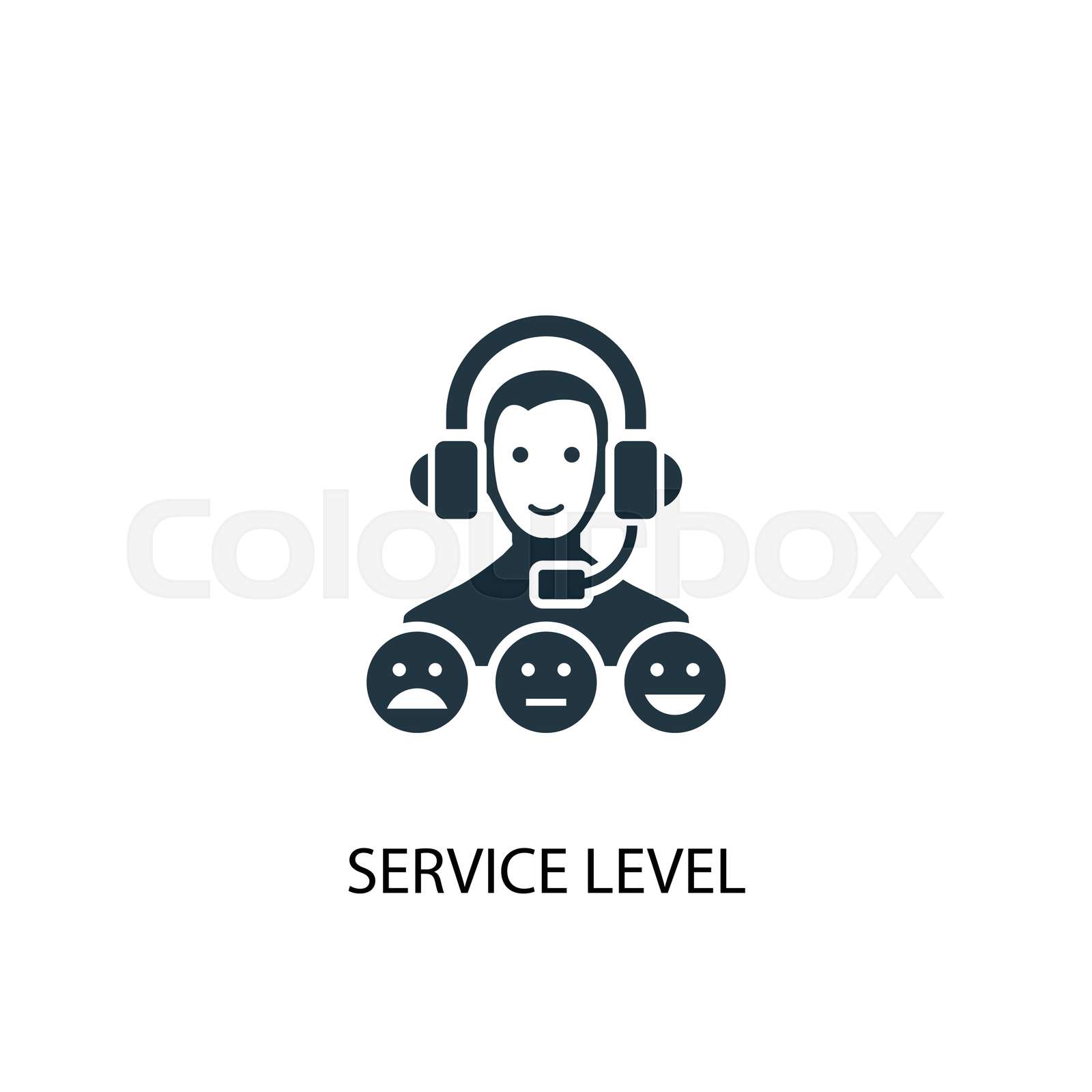 service level icon. Simple element illustration. service level concept ...