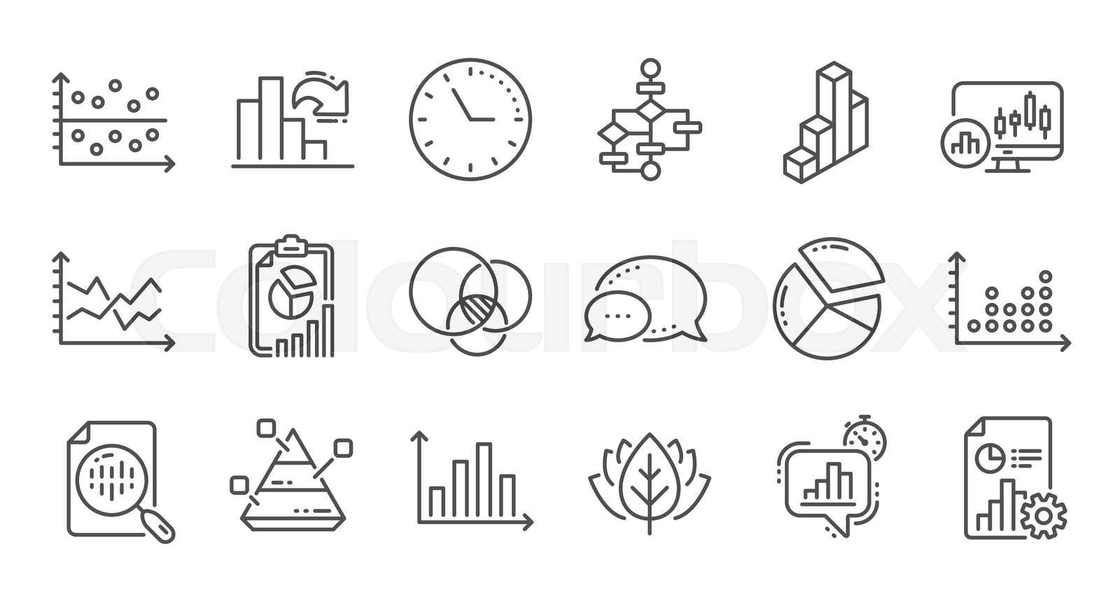 Charts and graphs line icons. Infochart, Block diagram and Algorithm ... Charts and graphs line icons. Infochart, Block diagram and Algorithm ...