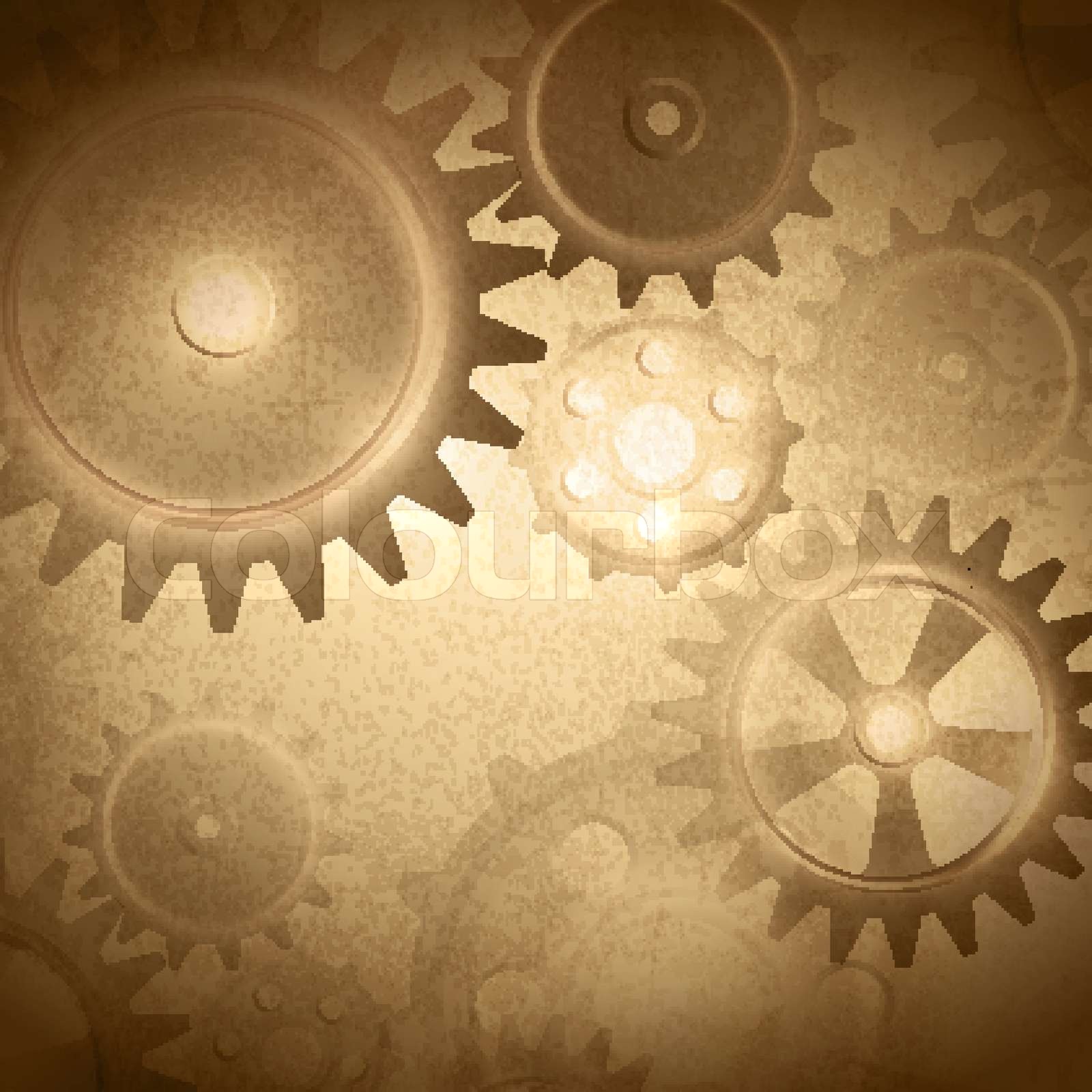 Vintage gear system | Stock vector | Colourbox