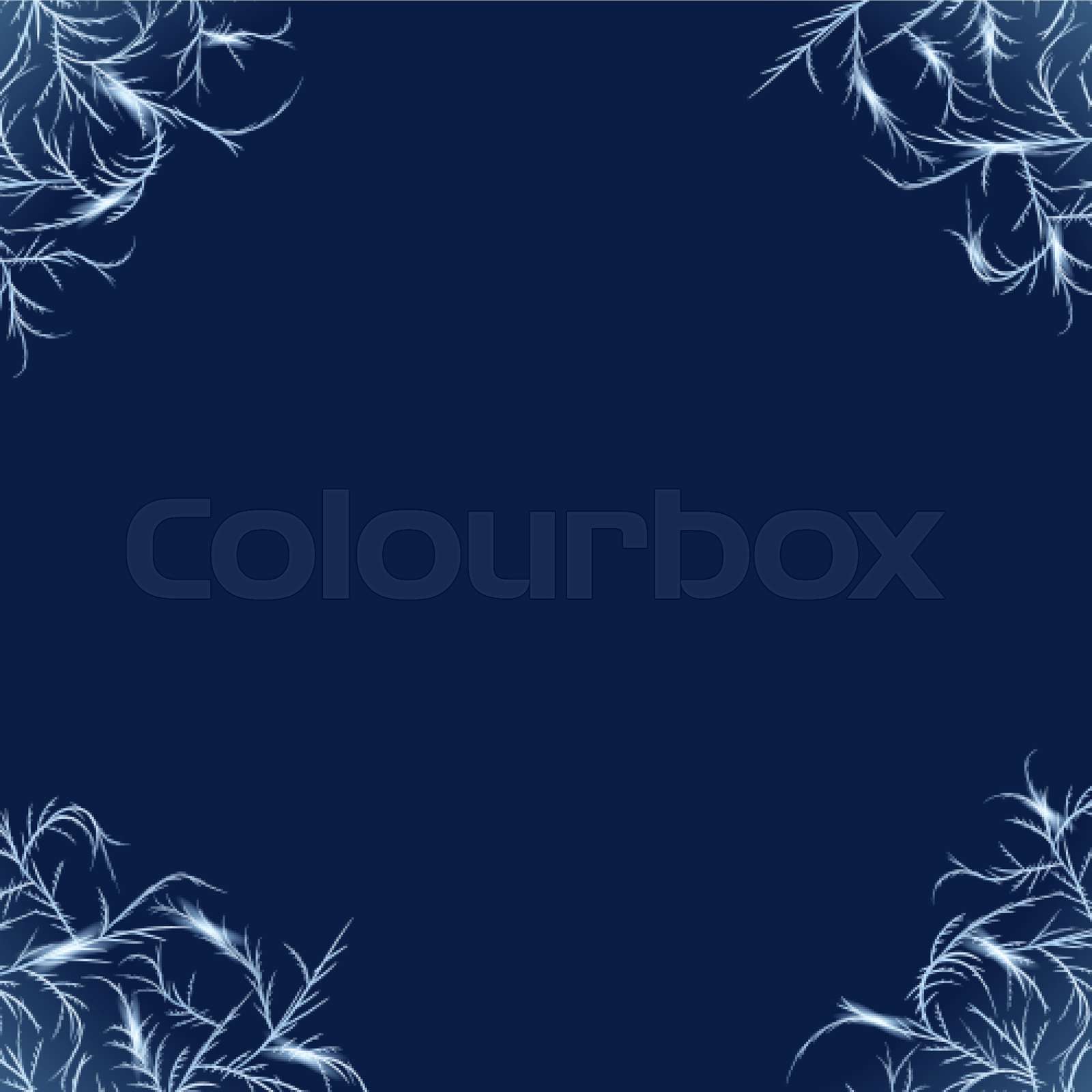 Frost corners overlay. Tangled patterns of ice crystals decoration ...