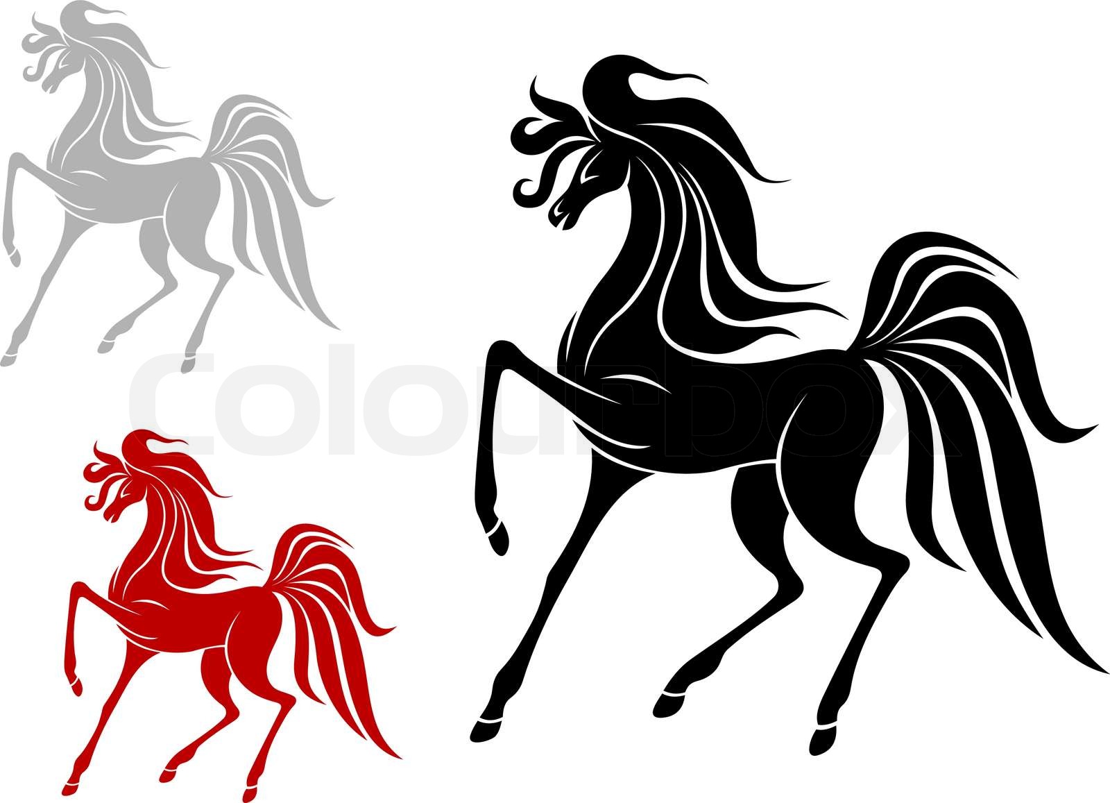 Arabian stallion | Stock vector | Colourbox
