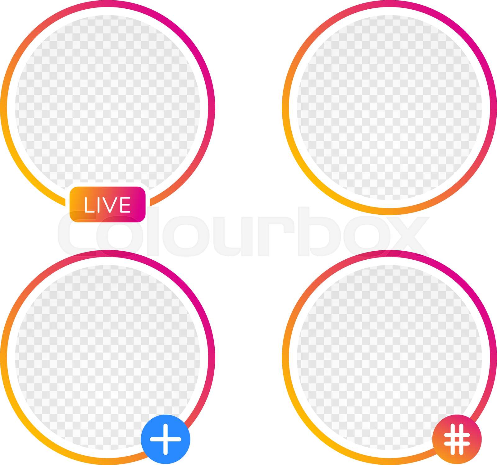 Social media Instagram icon avatar stories user. | Stock vector | Colourbox