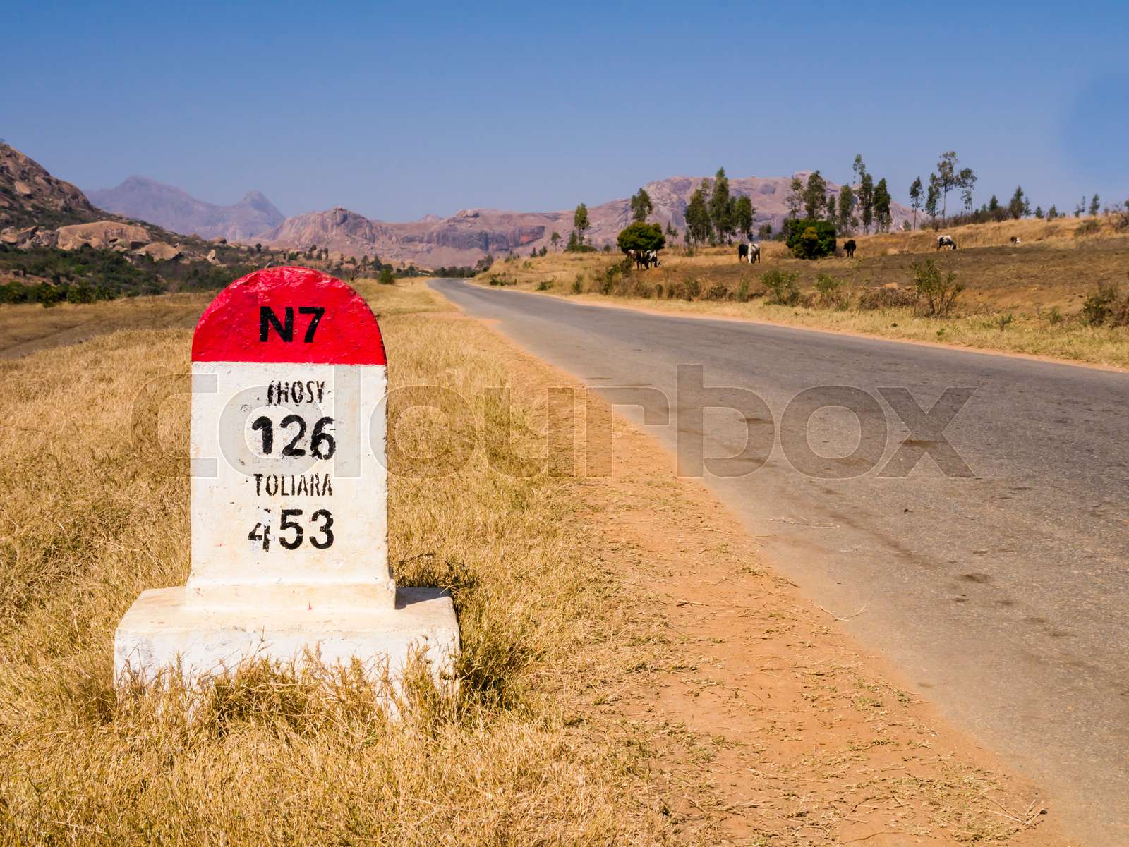 Madagascar, stunning view of Route Nationale 7 (RN7), legendary road ...