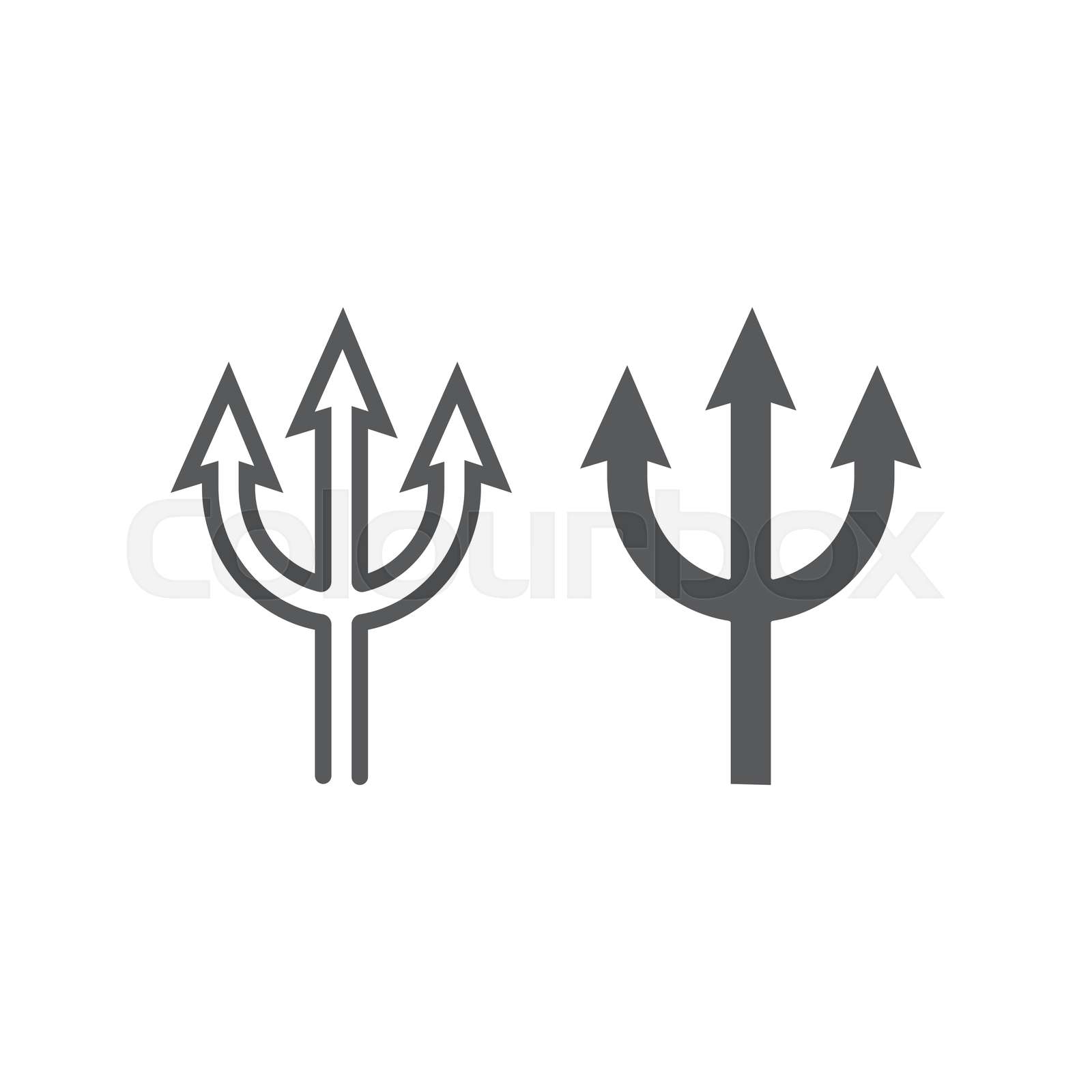 dreizack, grafik, einfach | Stock-Vektor | Colourbox