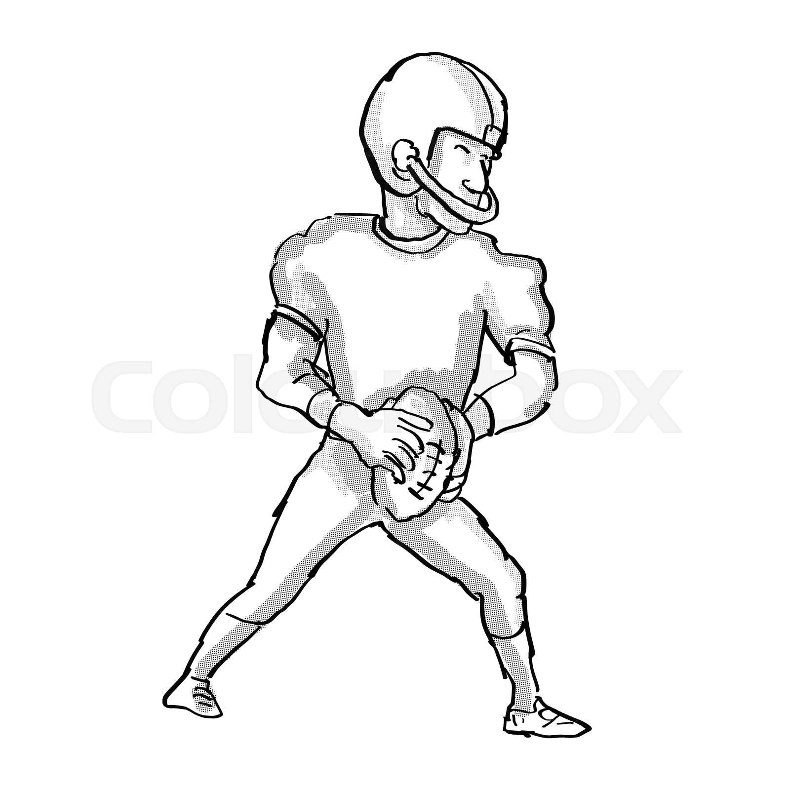 American Football Player Drawings