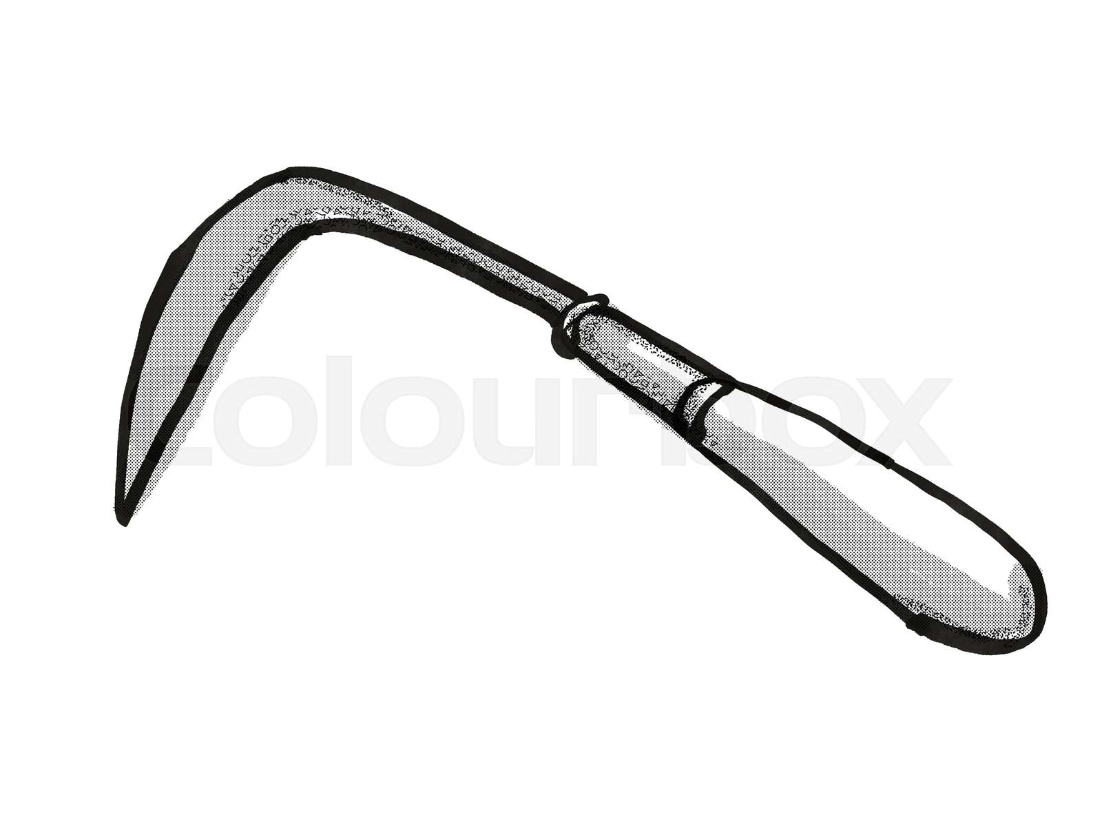 crevice weeder Cartoon Retro Drawing | Stock image | Colourbox
