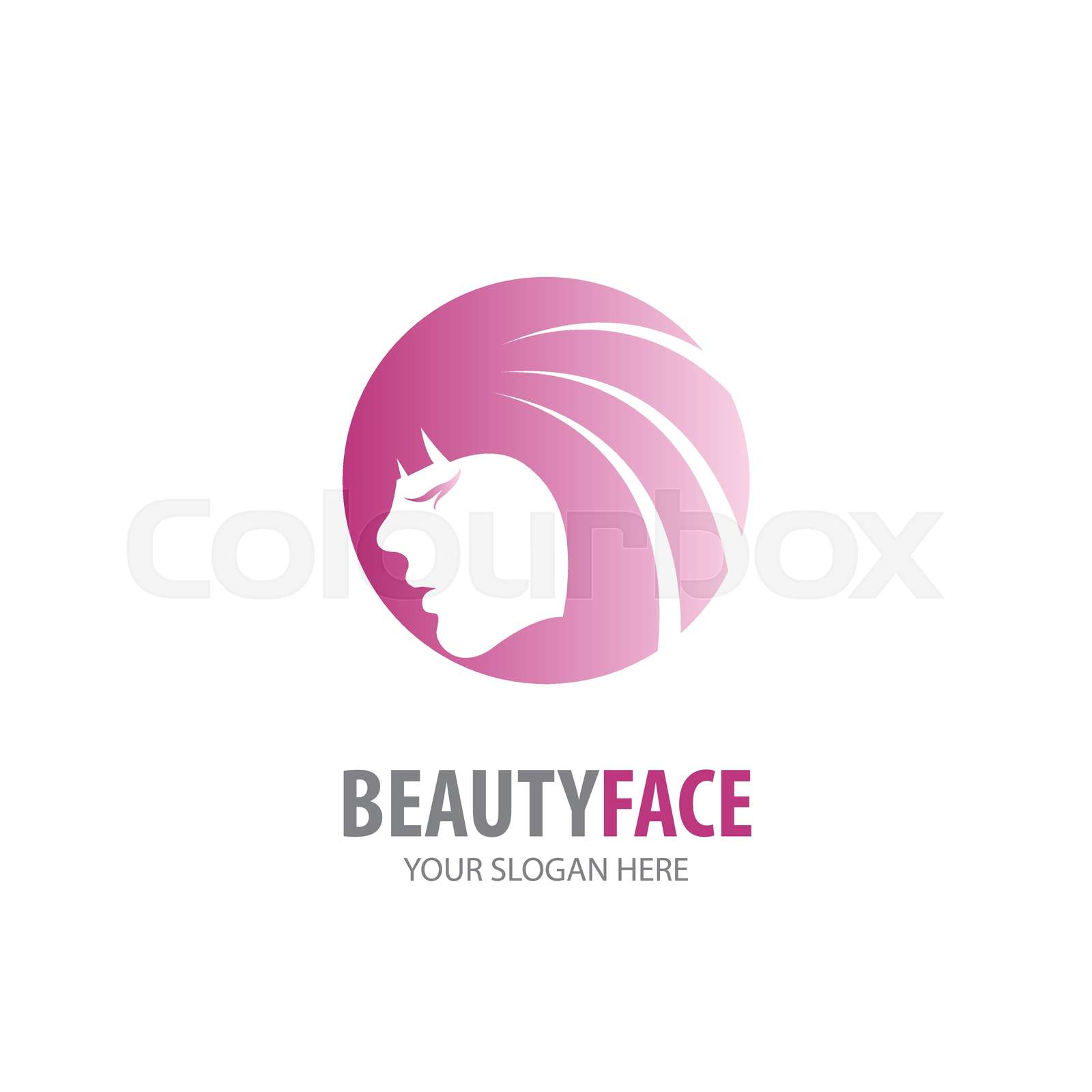 Beauty face logo for business company. Simple Beauty face logotype idea ...