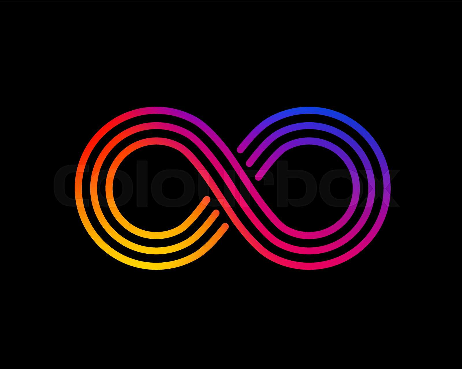 Infinity symbol with color gradient, design element. | Stock vector ...