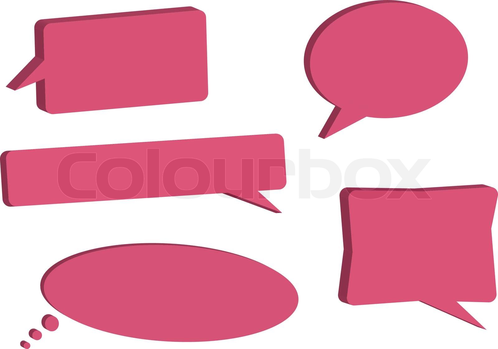 Sprechblase, die inmitten einer 3d | Stock-Vektor | Colourbox