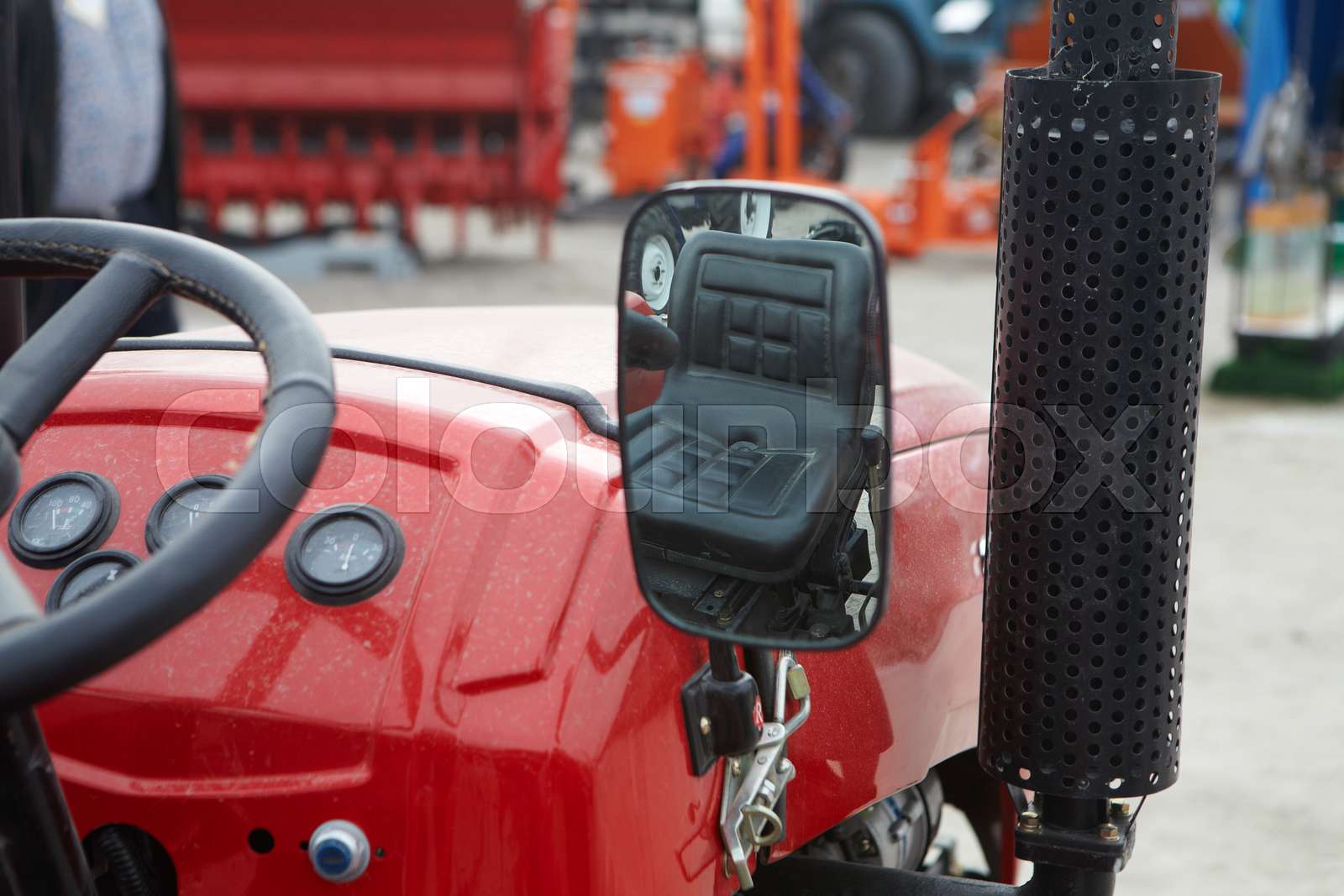 Agricultural tractor and its parts | Stock image | Colourbox