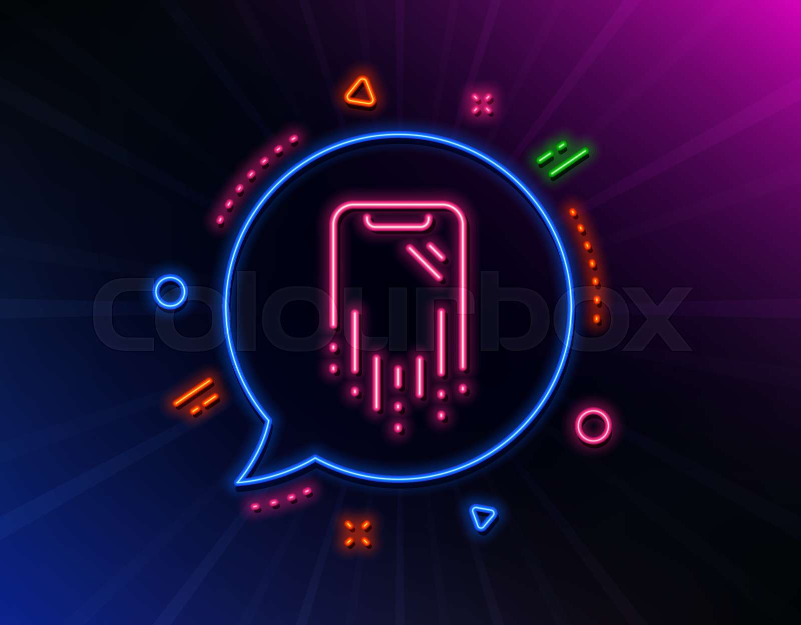 neon, chat, flach | Stock-Vektor | Colourbox