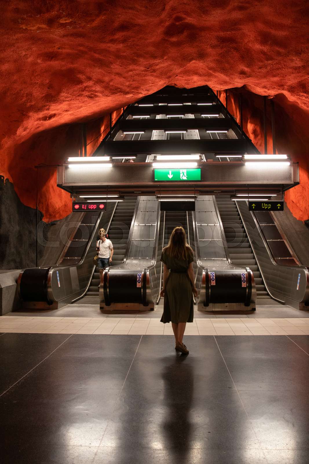 Solna Centrum famous metro station. | Stock image | Colourbox