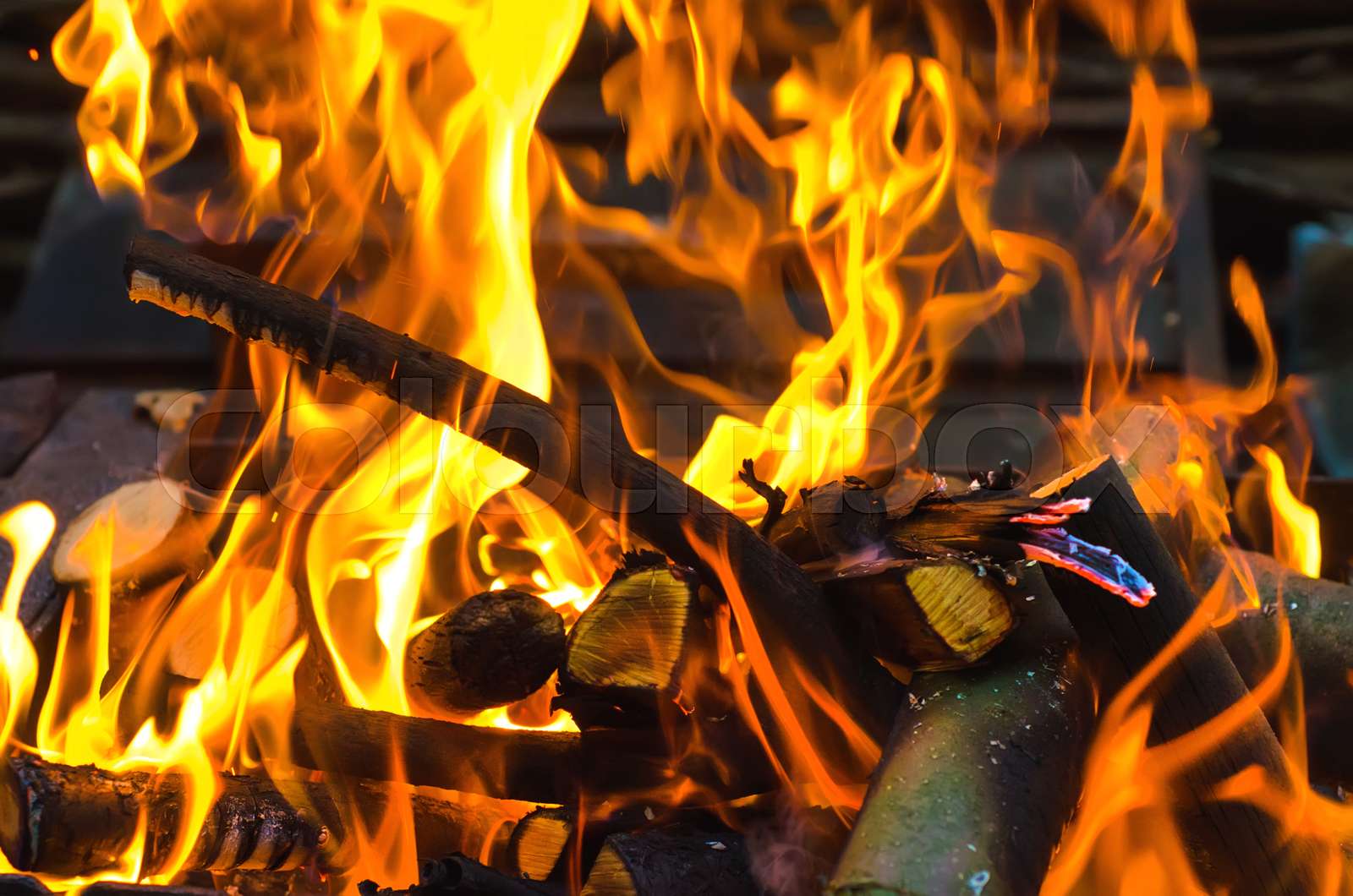bonfire light | Stock image | Colourbox