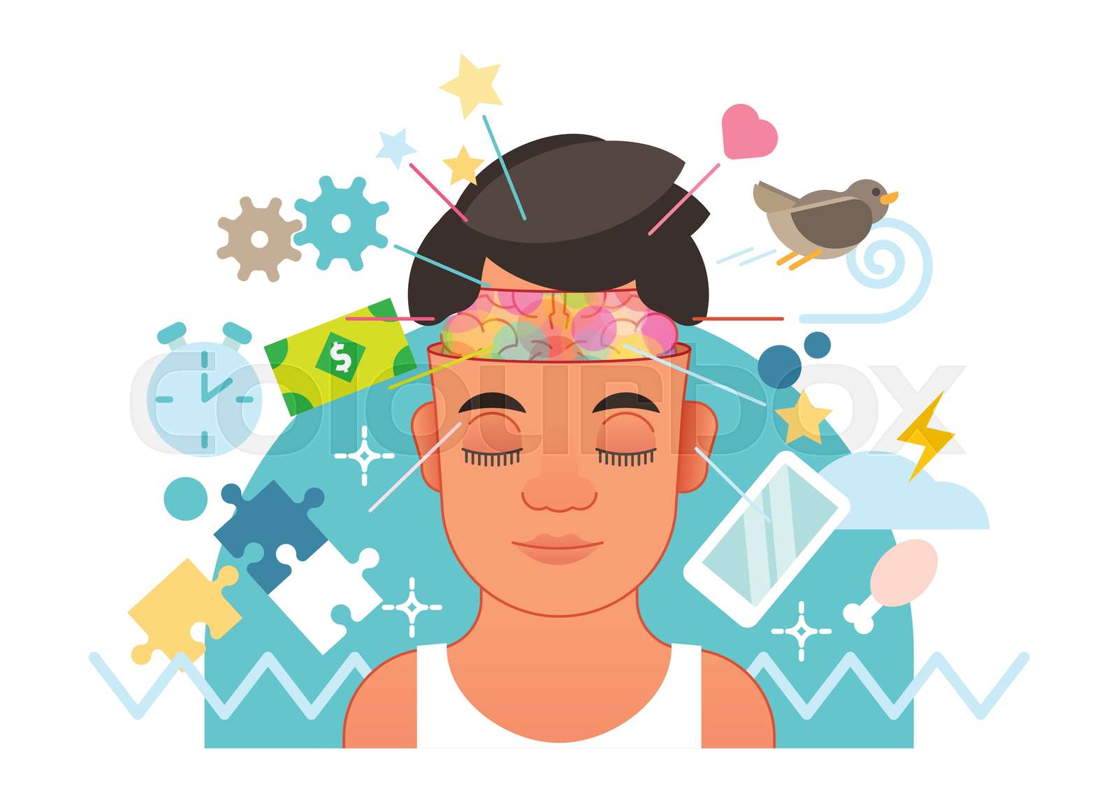 Psychology concept vector illustration | Stock vector | Colourbox
