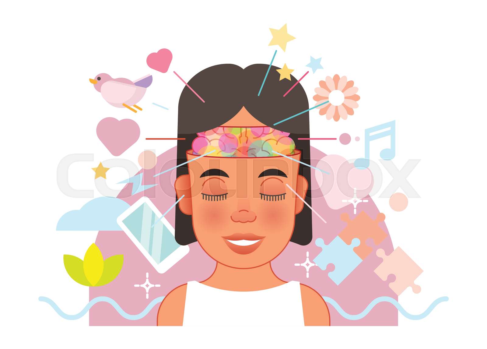 Psychology concept vector illustration | Stock vector | Colourbox