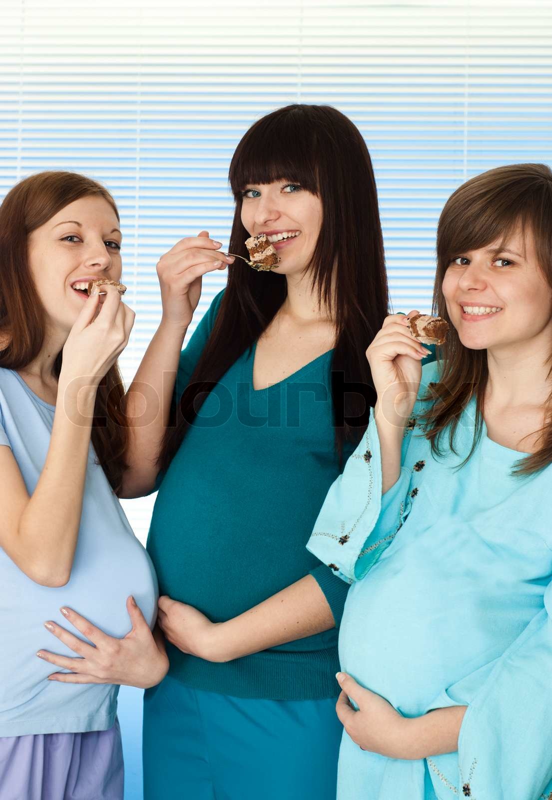 Three pregnant female are beautiful | Stock image | Colourbox