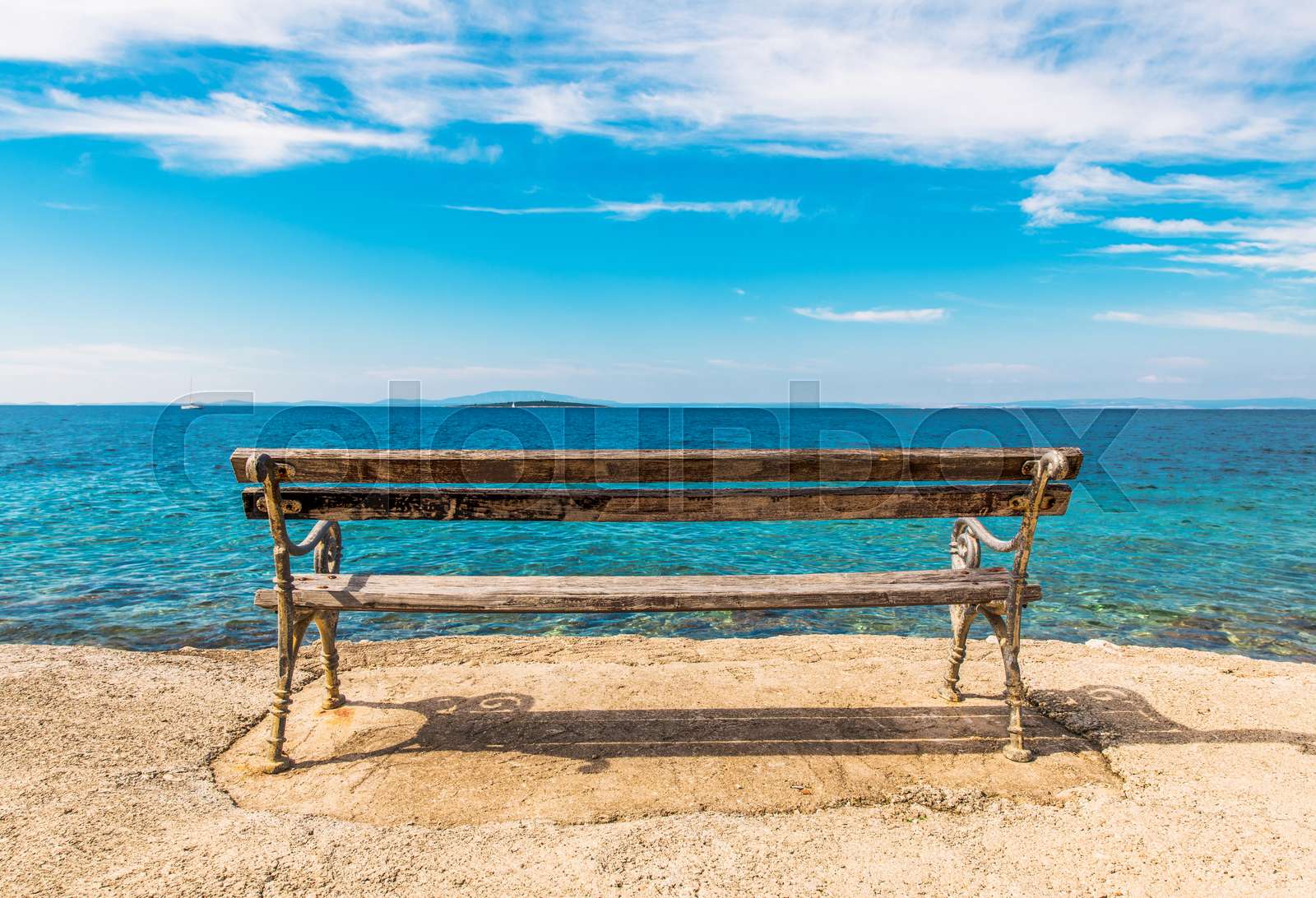 Scenic Sea Front Bench | Stock image | Colourbox